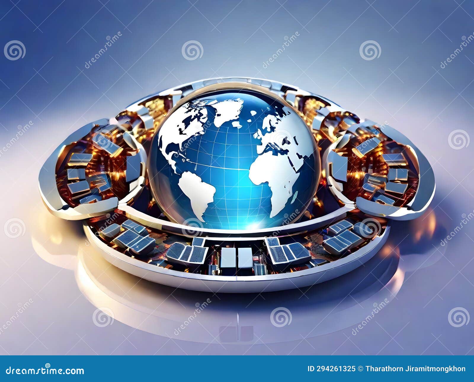 Digital Evolution: Global Technology Background Brilliance Stock ...