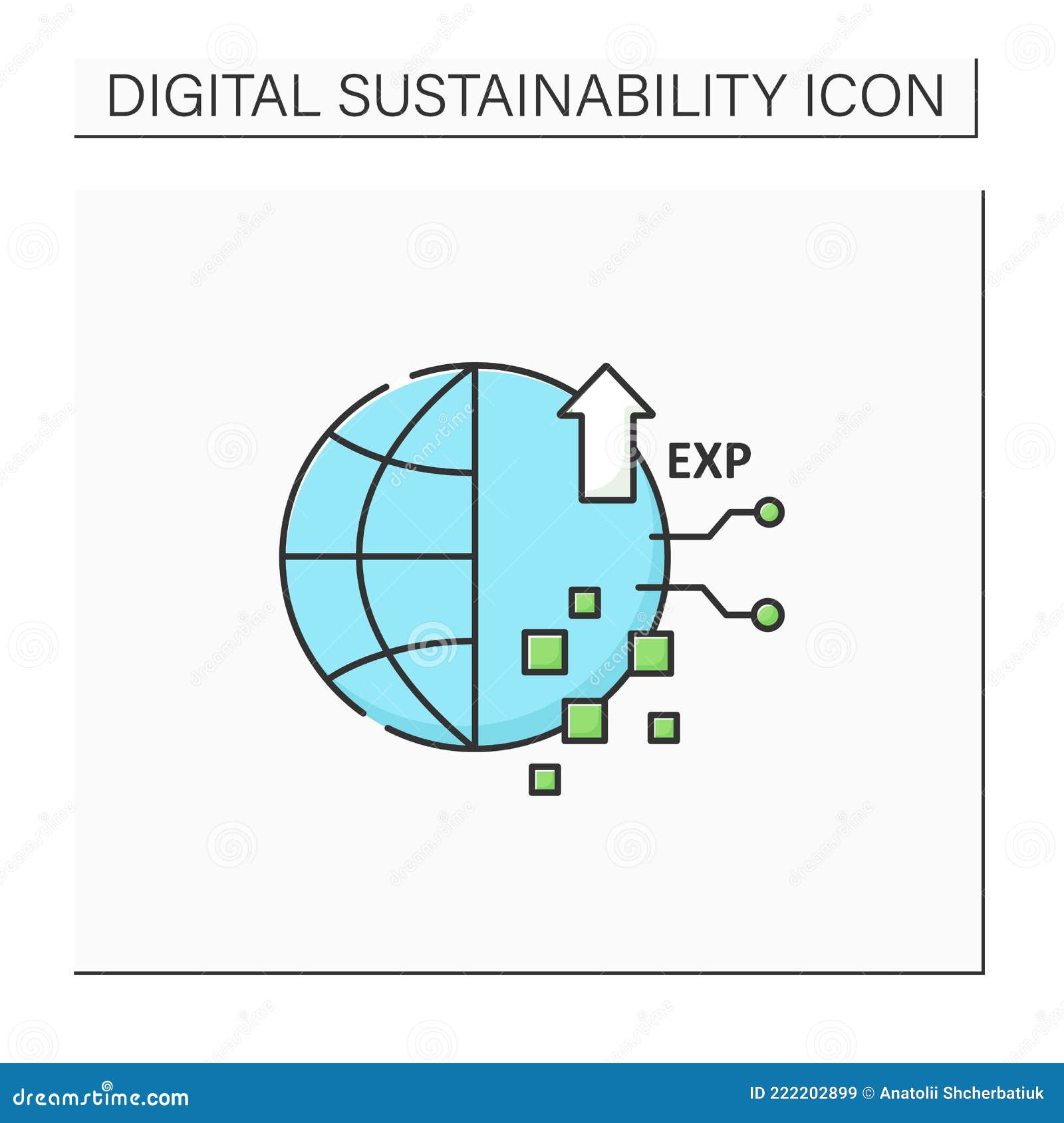 Digital Experience Color Icon Stock Vector - Illustration of renewable ...
