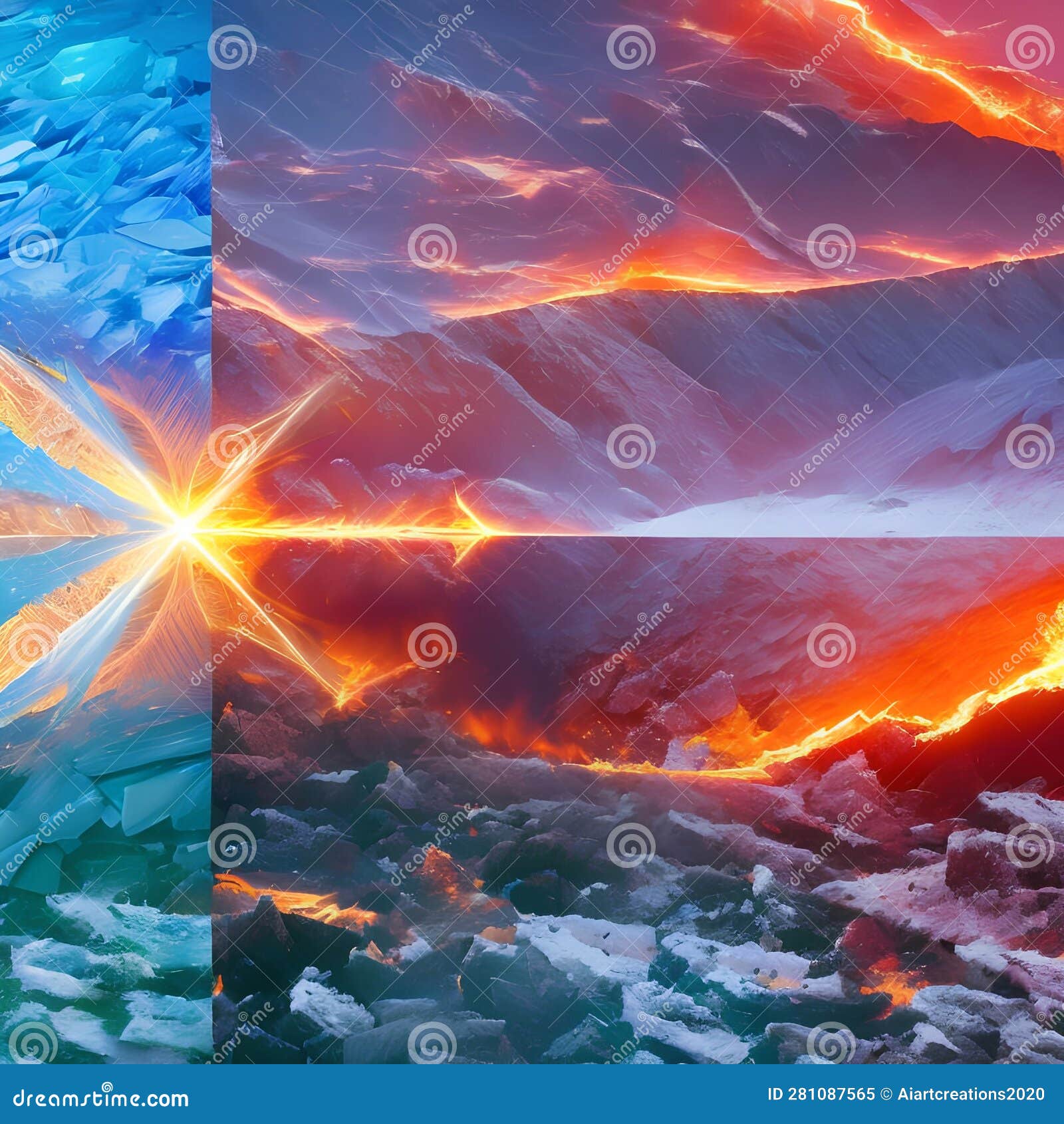 A Digital Exploration of the Elements of Fire and Ice, with Blazing ...