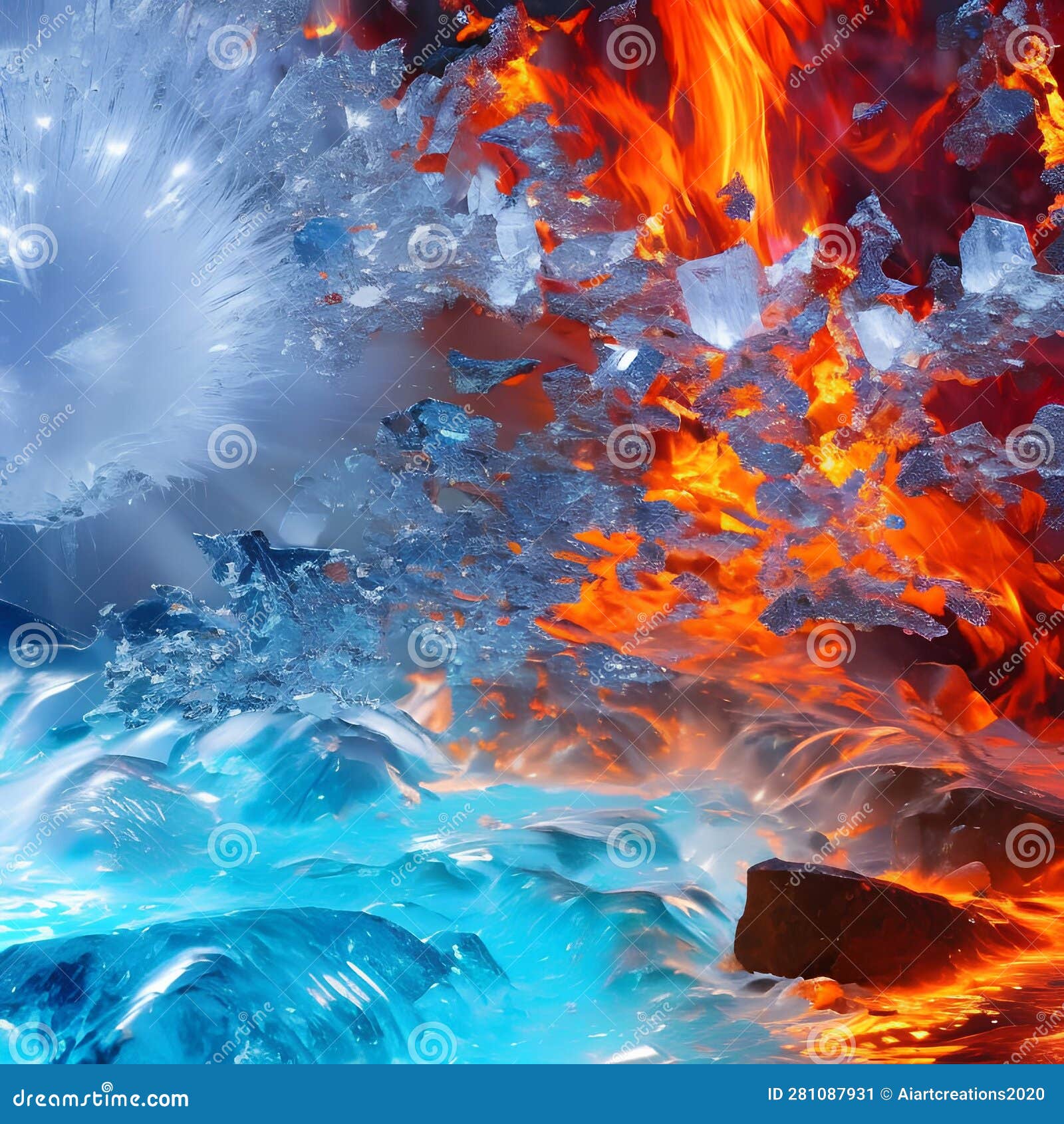 A Digital Exploration of the Elements of Fire and Ice, with Blazing ...