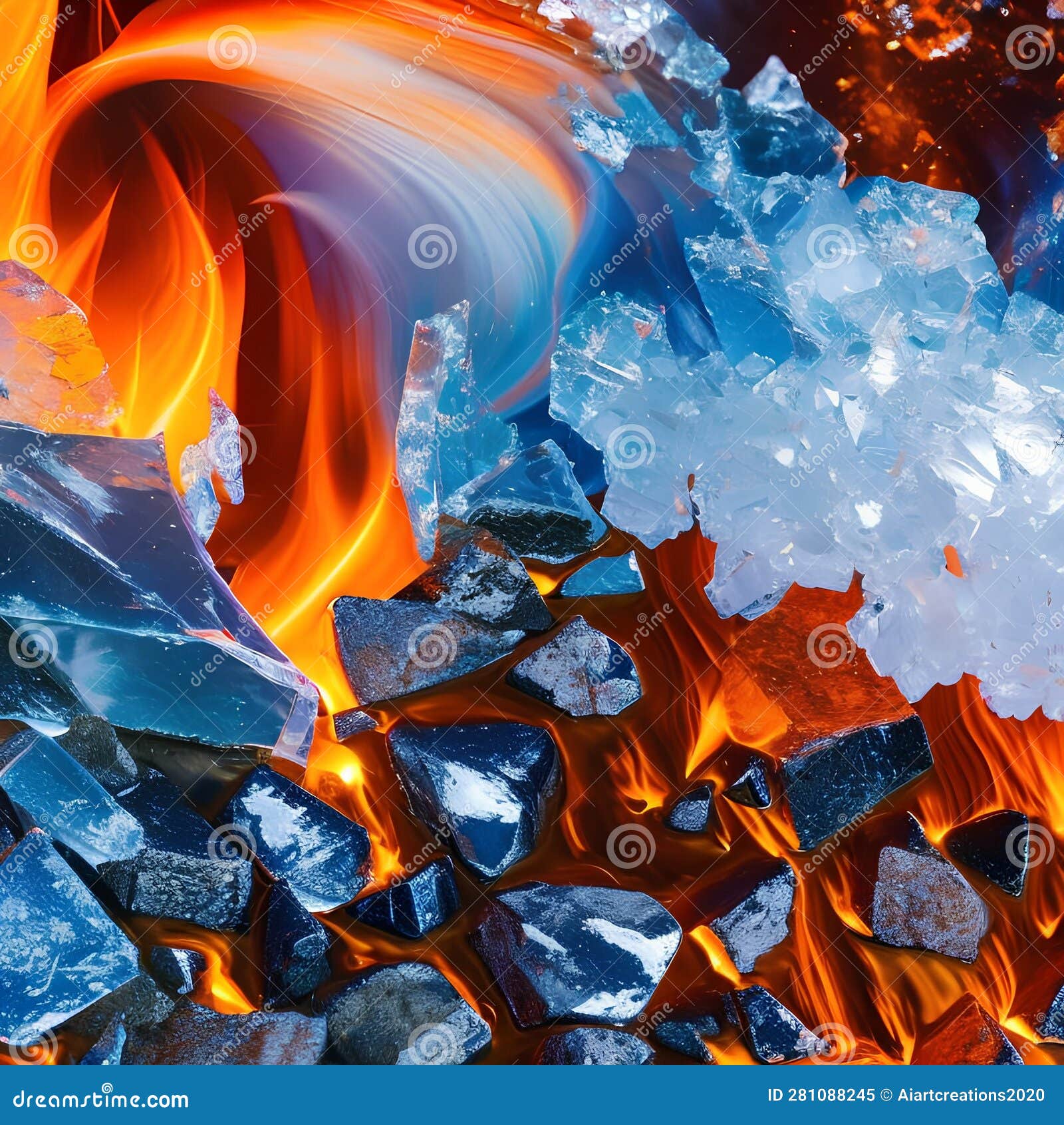A Digital Exploration of the Elements of Fire and Ice, with Blazing ...