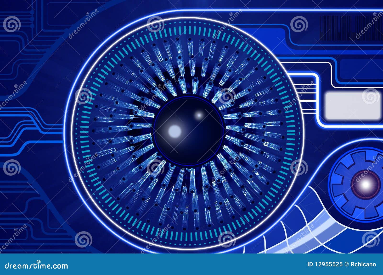 Digital eye stock illustration. Illustration of background - 12955525