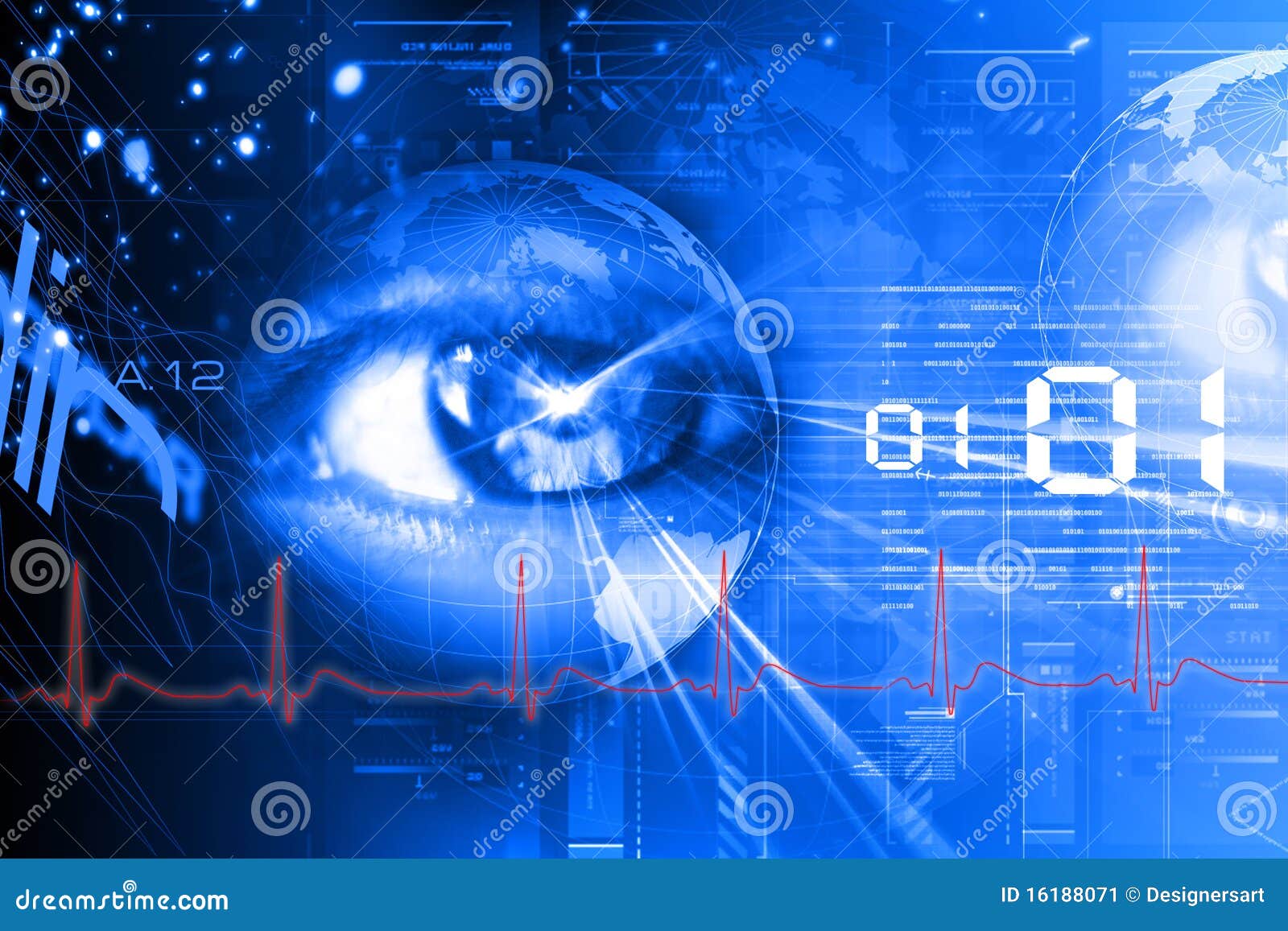 Digital eye stock illustration. Illustration of close - 16188071