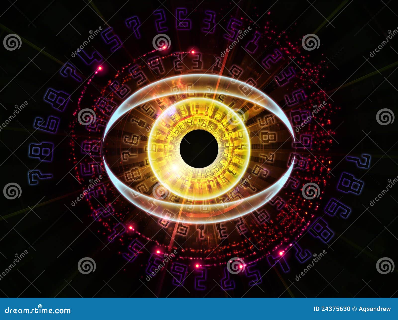 Digital eye stock illustration. Illustration of vision - 24375630