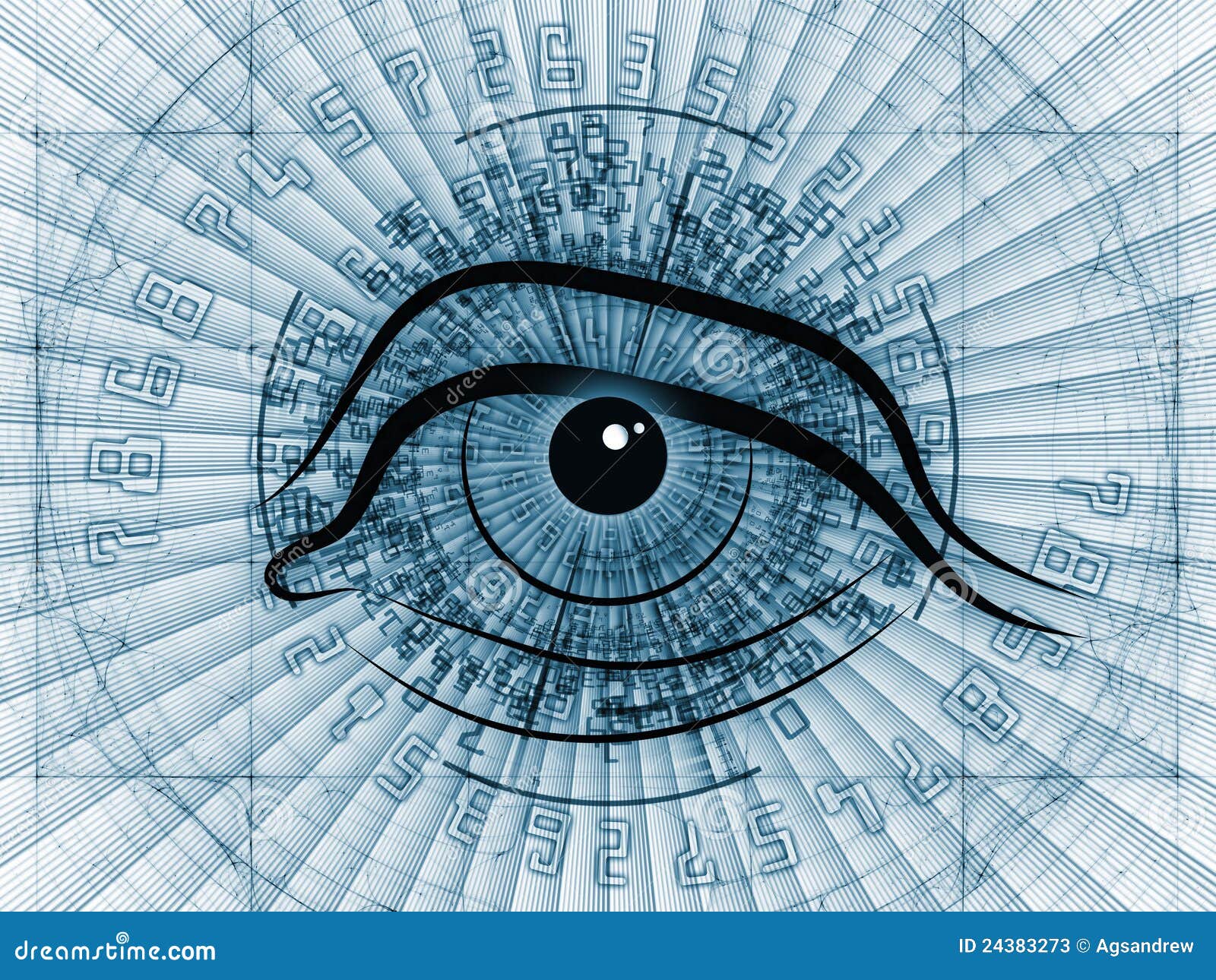 Digital eye stock illustration. Illustration of background - 24383273