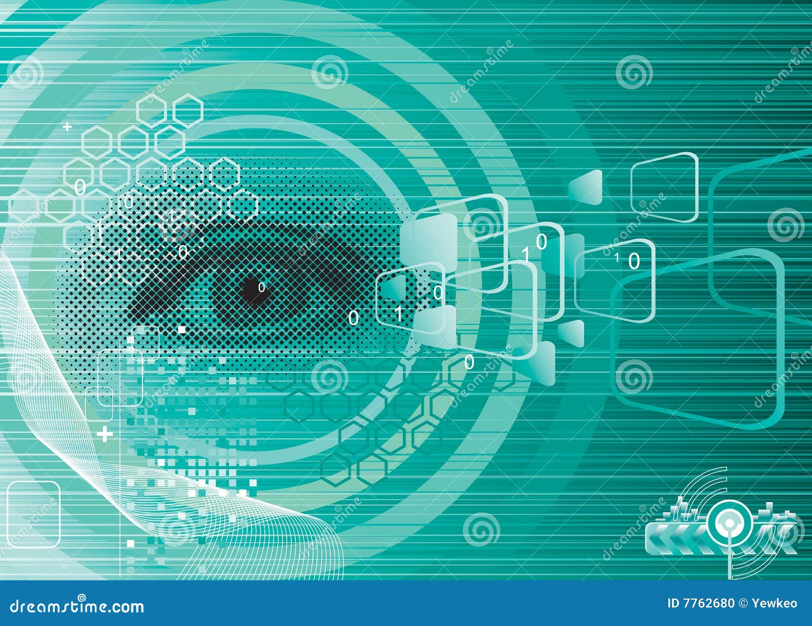 Digital Eye stock vector. Illustration of design, secrecy - 7762680