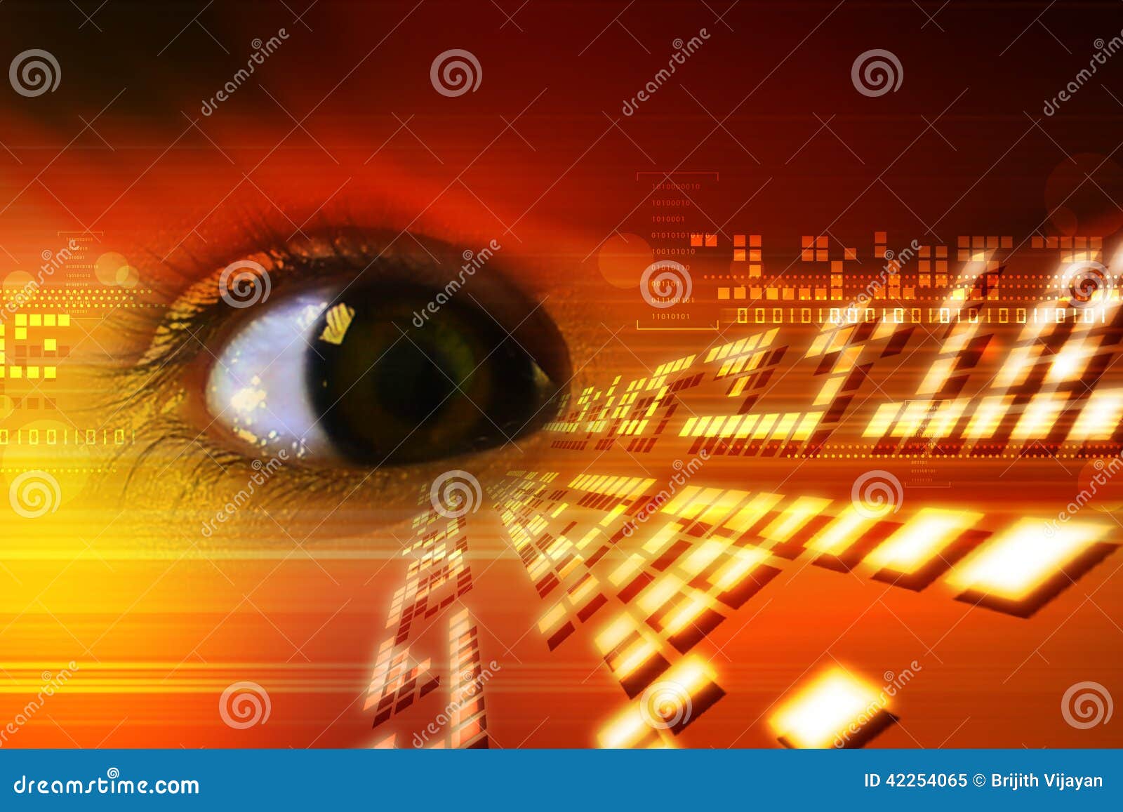 Digital eye stock illustration. Illustration of watched - 42254065