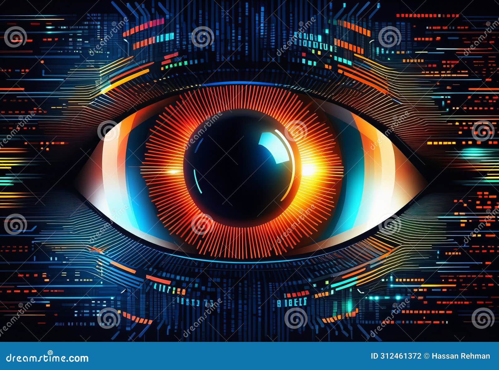 Digital Eye, Data Network and Cyber Security Technology Stock ...