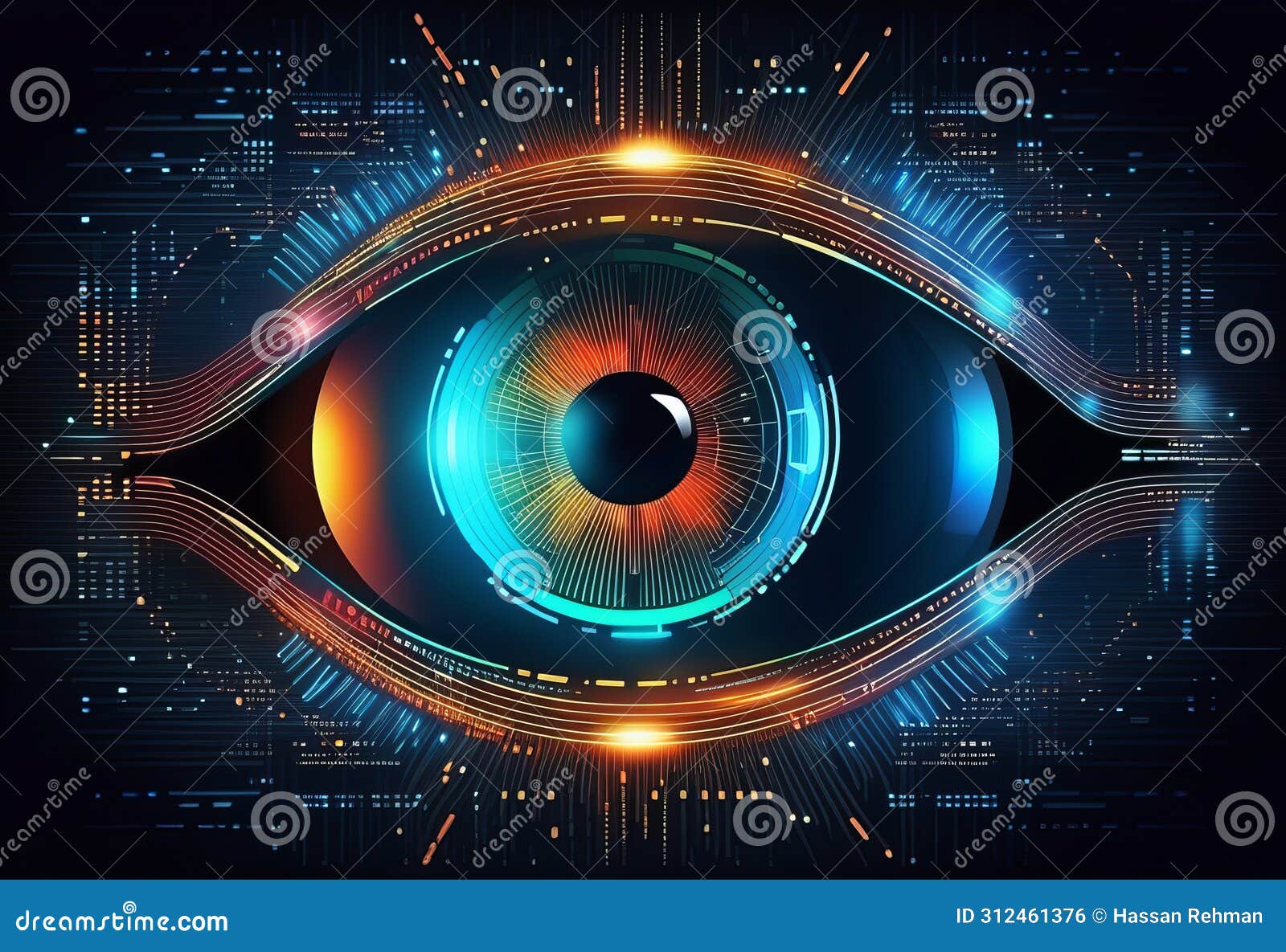 Digital Eye, Data Network and Cyber Security Technology Stock ...
