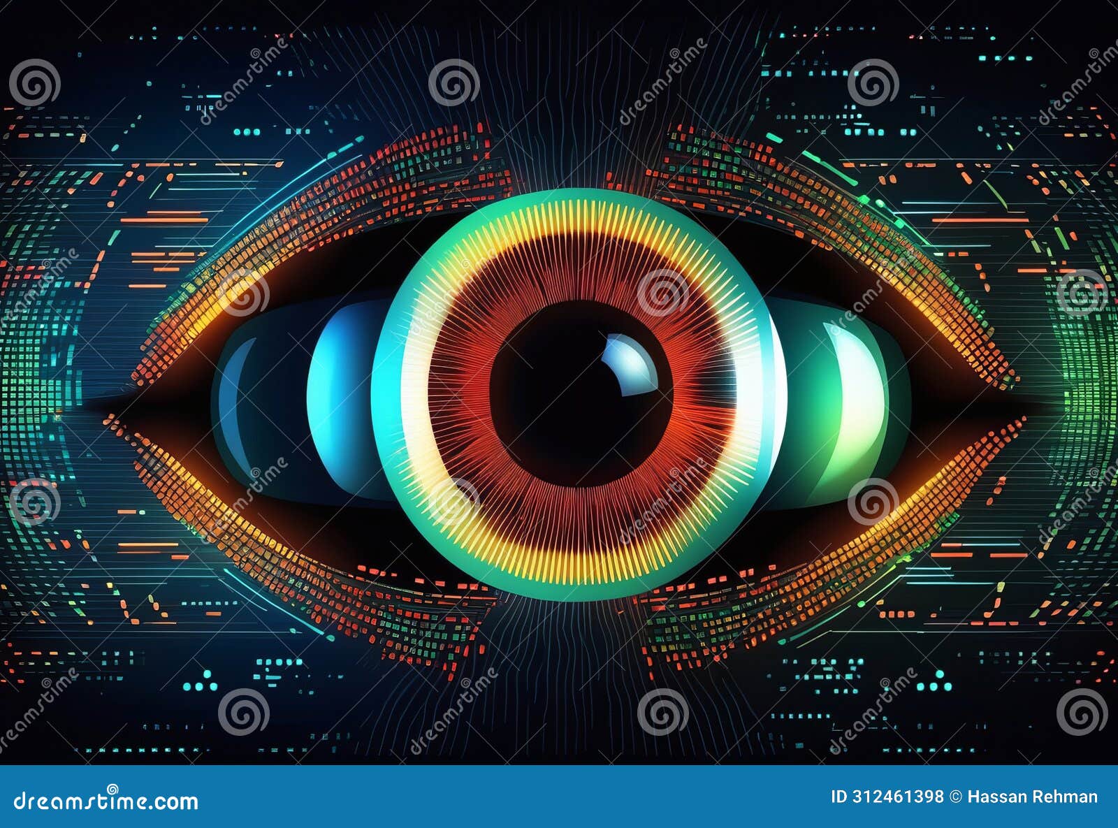 Digital Eye, Data Network and Cyber Security Technology Stock ...