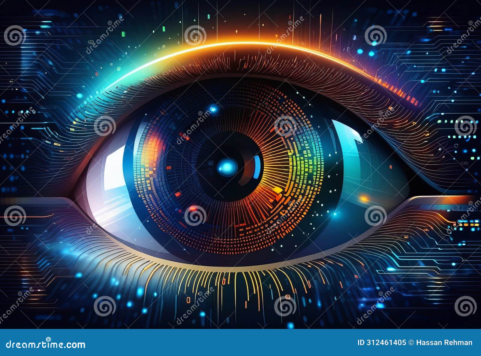 Digital Eye, Data Network and Cyber Security Technology Stock ...