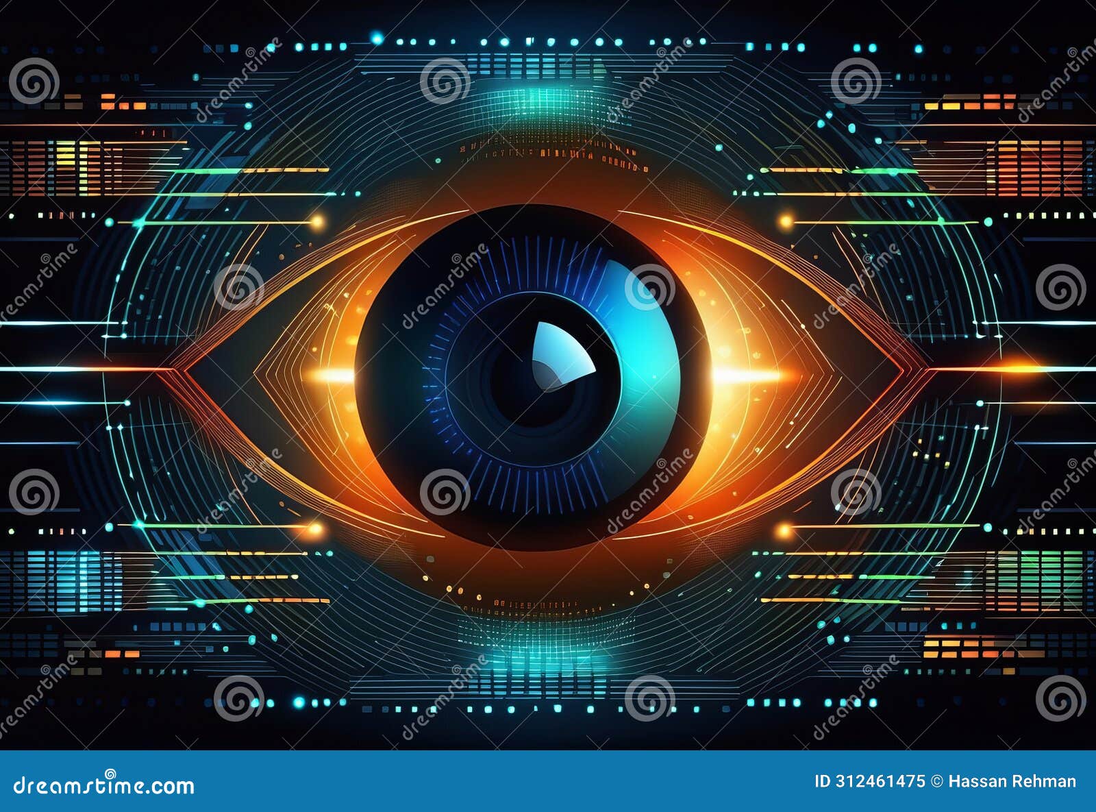 Digital Eye, Data Network and Cyber Security Technology Stock ...