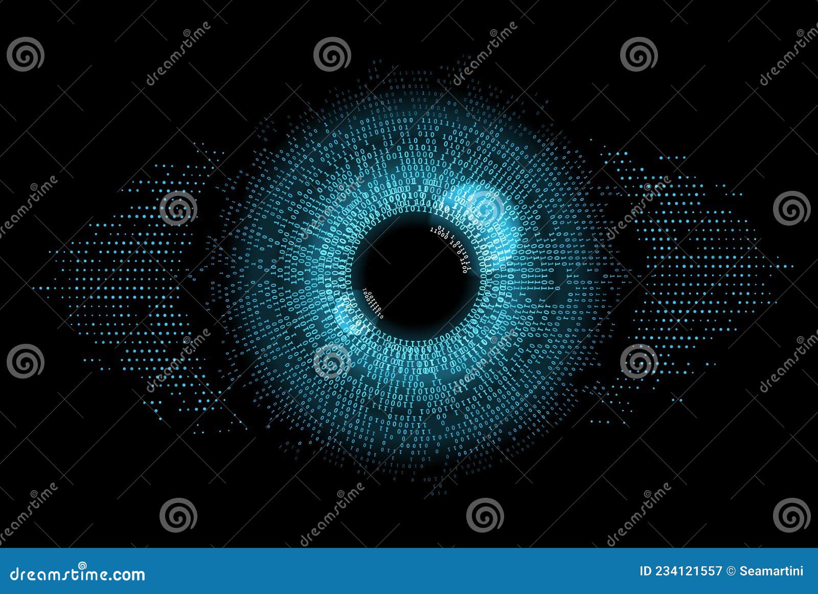 Digital Eye Data Network Cyber Security Technology Stock Vector ...