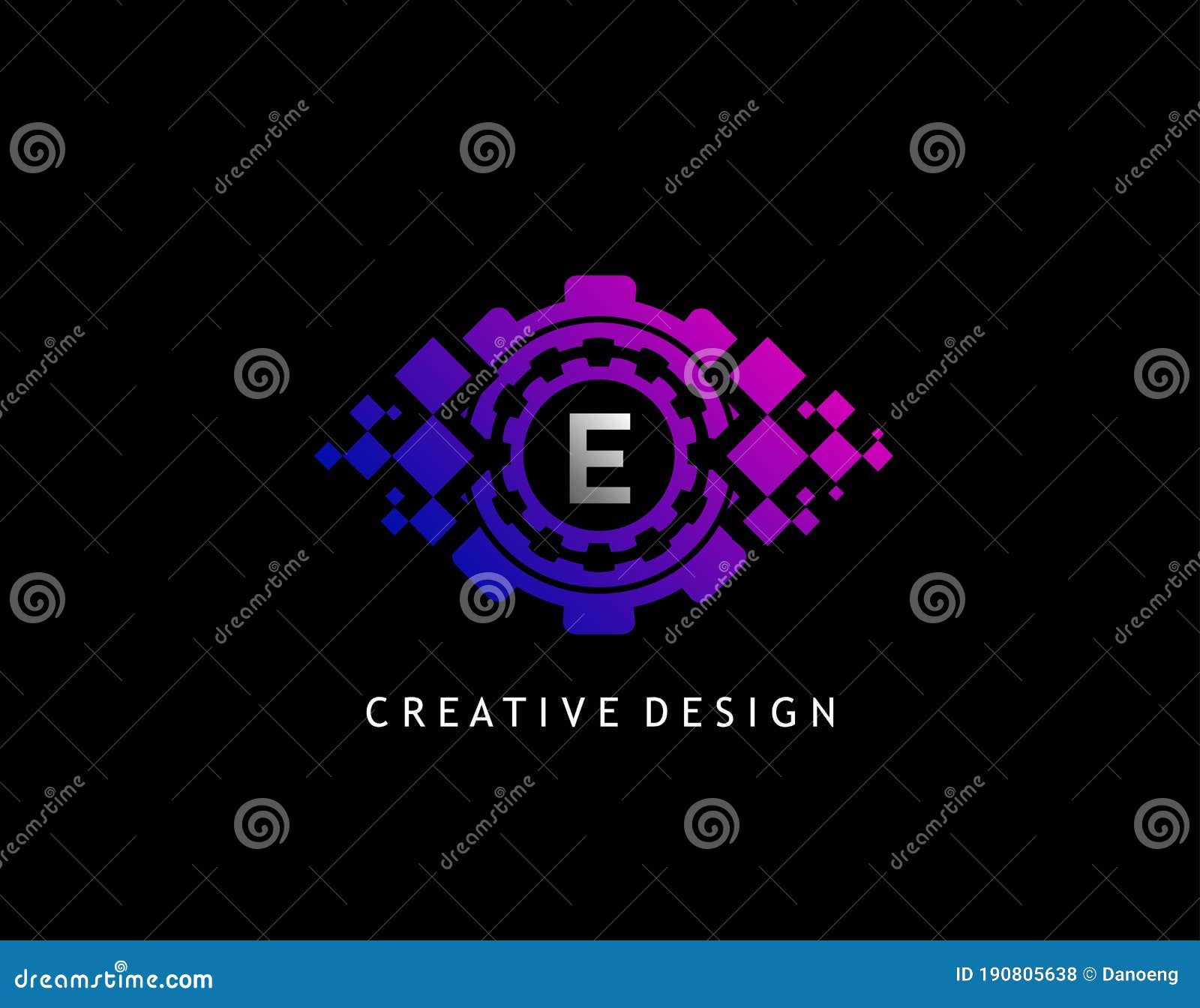Digital Eye E Letter Data Logo, Modern Cyber Eye Initial E Icon Design ...