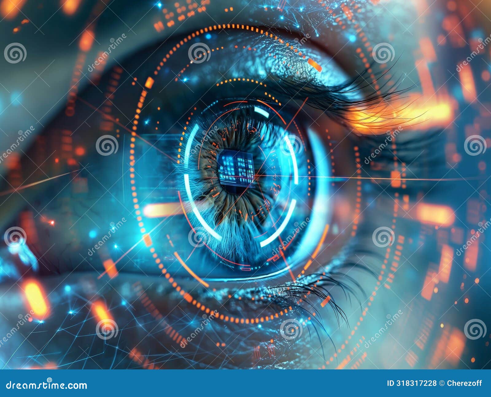 Digital Eye Technology Concept Stock Photo - Image of biometrics ...