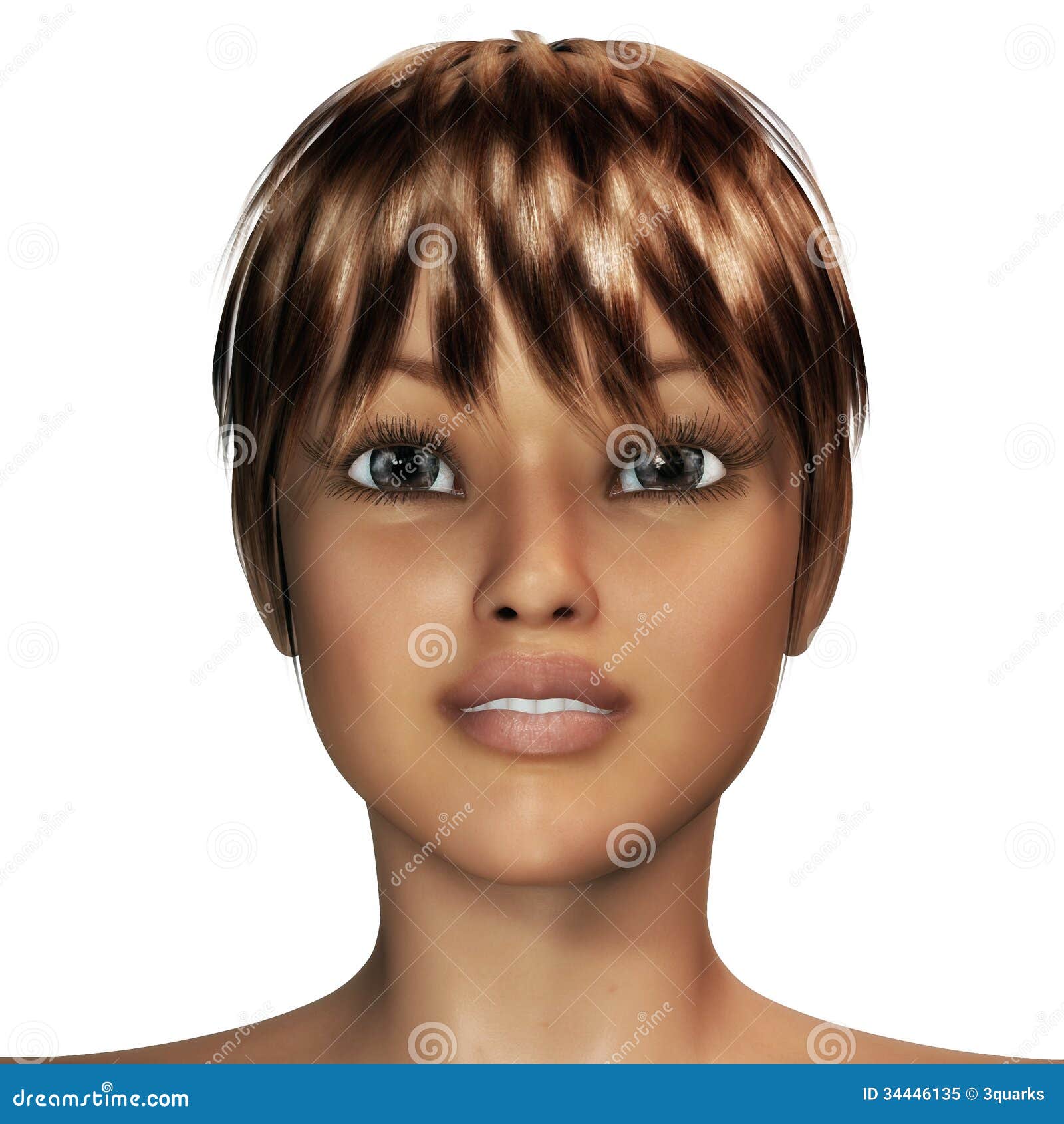 Digital Face stock illustration. Illustration of cutout - 34446135