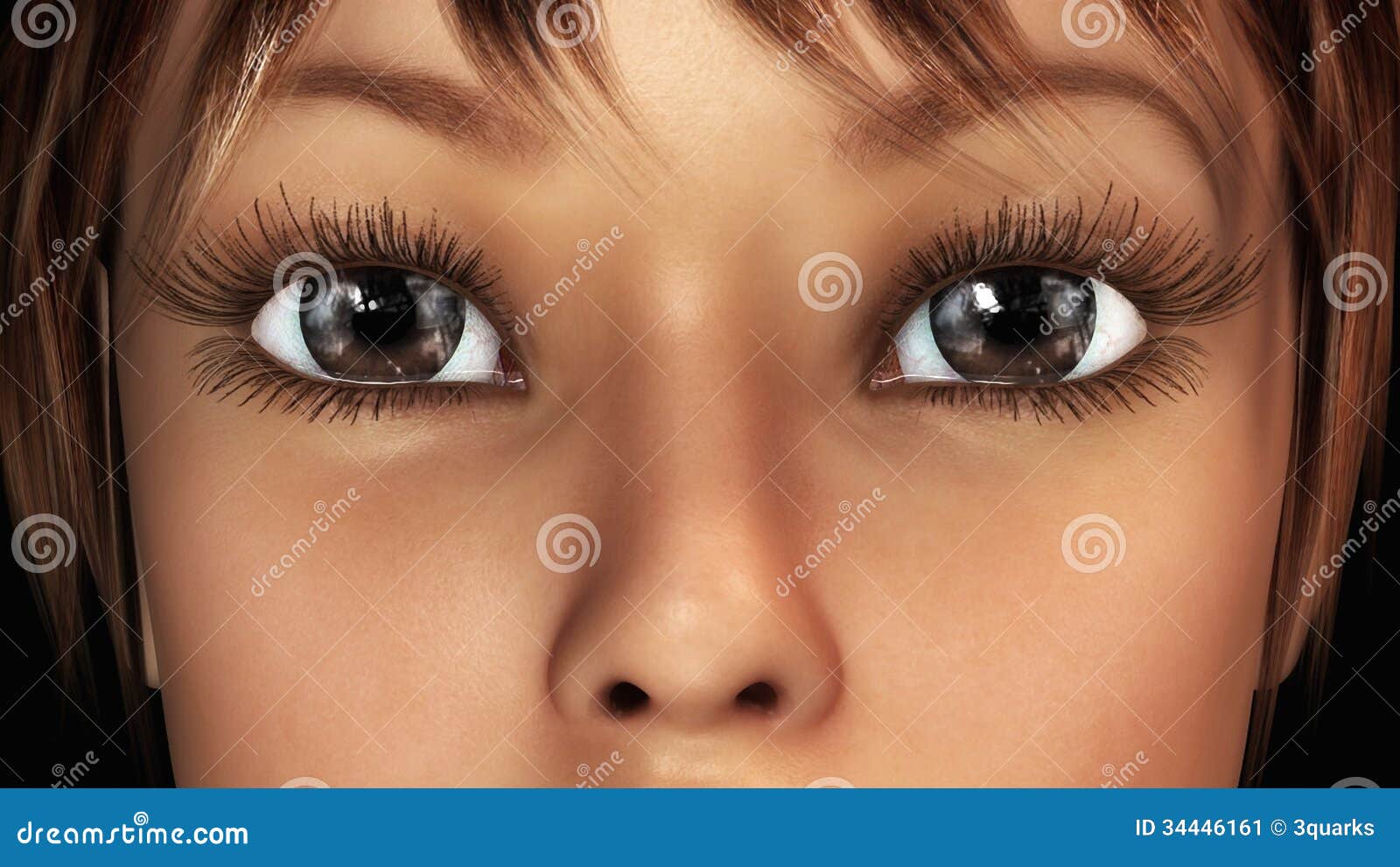 Digital Face stock illustration. Illustration of render - 34446161