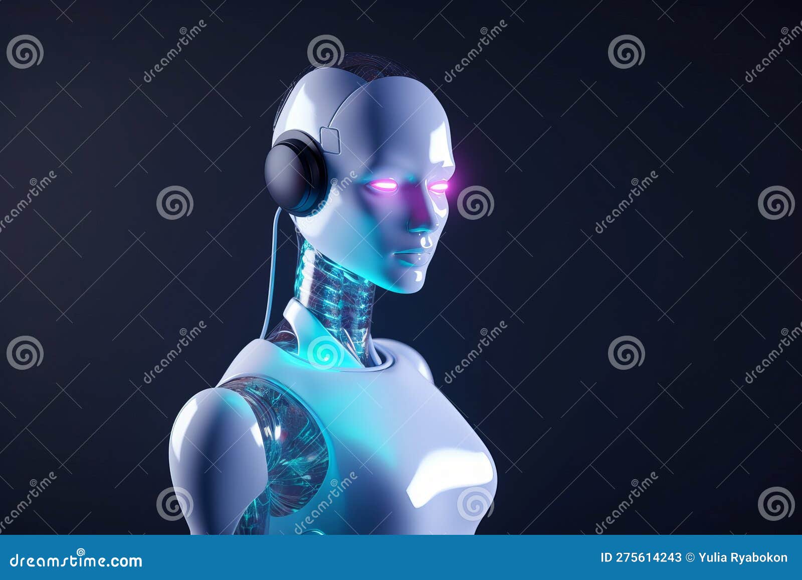 Digital Female Chatbot. Generate Ai Stock Illustration - Illustration ...