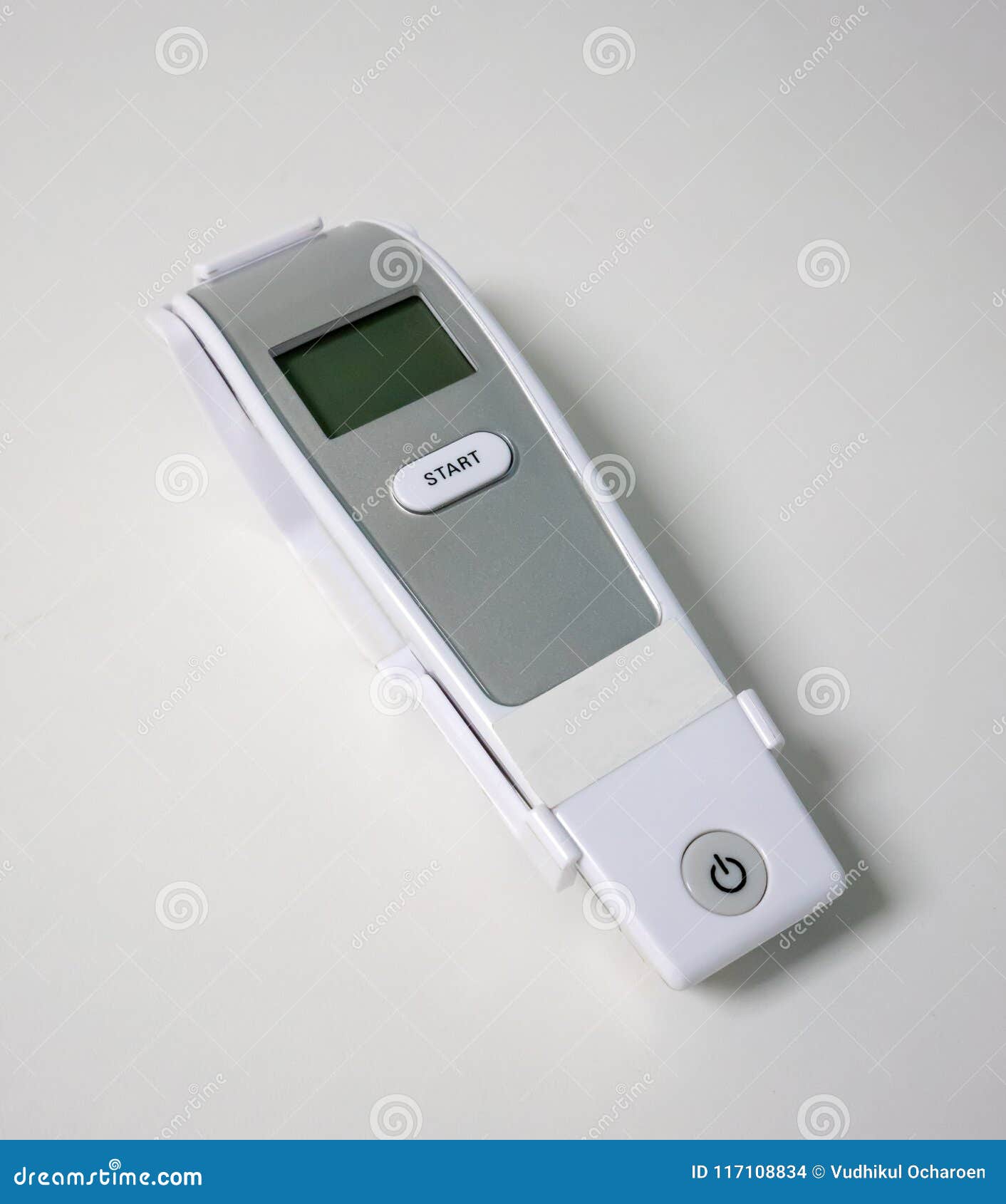 Digital Fever Thermometer Isolated on White Stock Photo - Image of ...