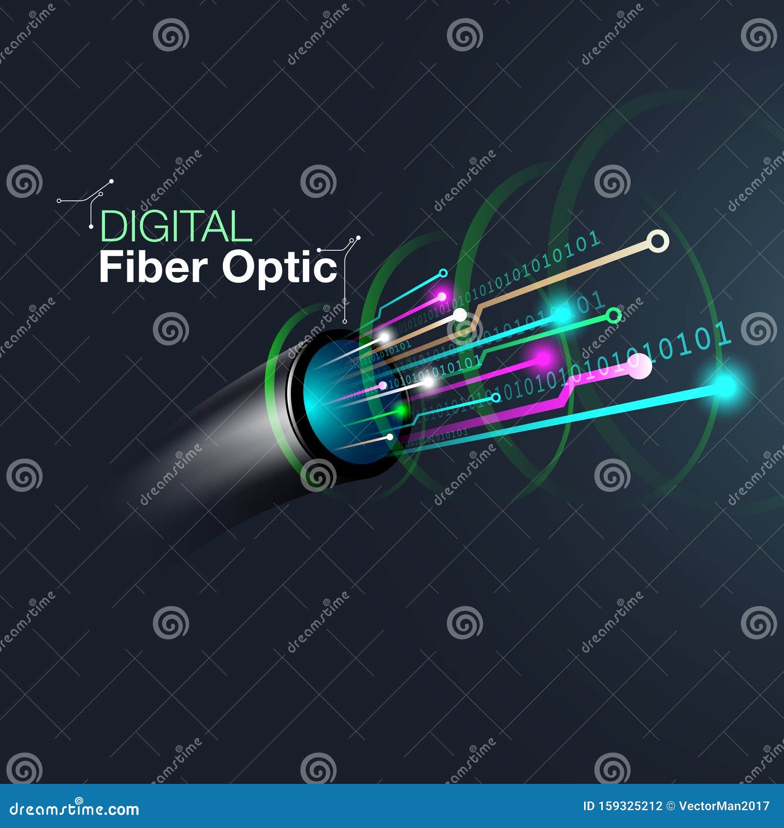 Digital Fiber Optic Stock Illustrations – 5,981 Digital Fiber Optic ...