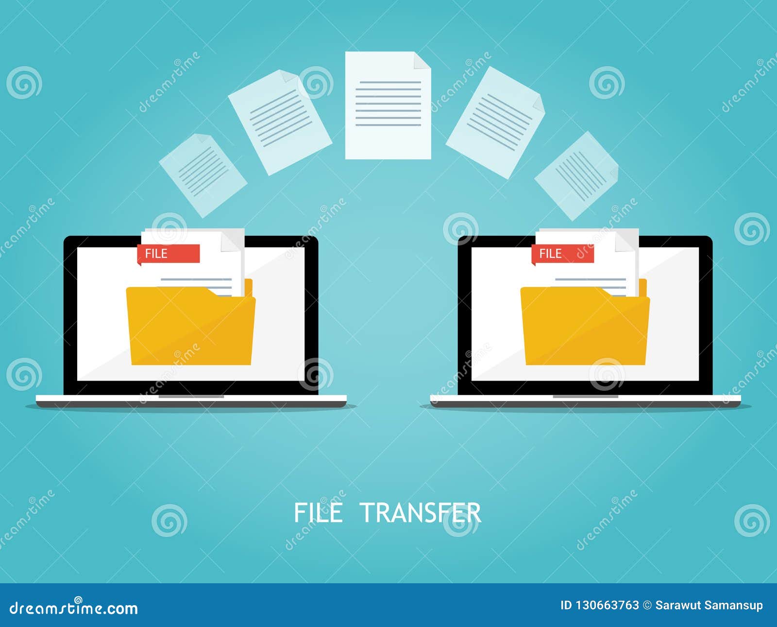 Digital File Protection Flat Vector Stock Vector - Illustration of ...
