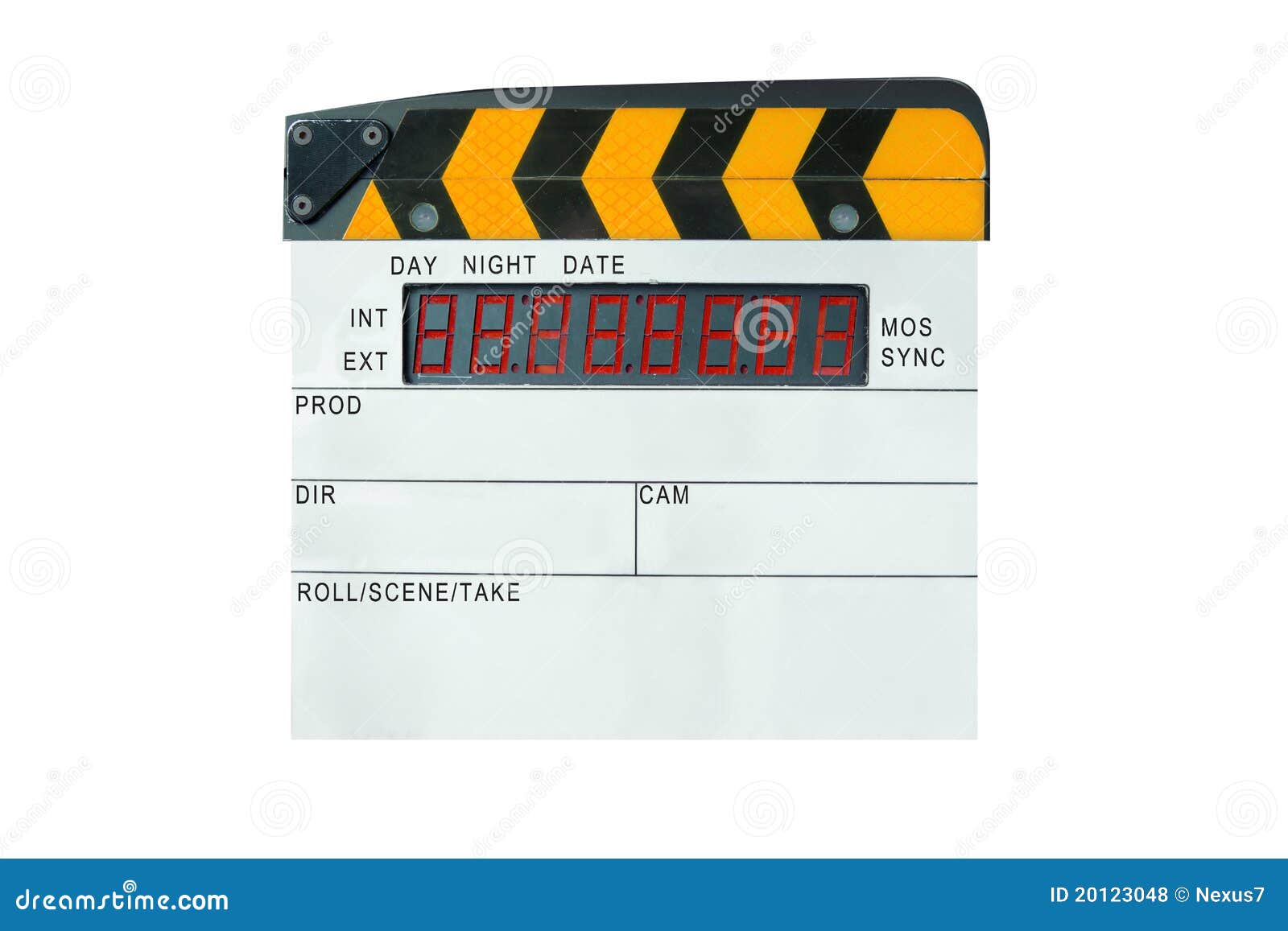 Digital Film Slate stock photo. Image of scene, cinema - 20123048