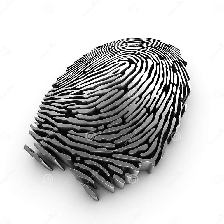 Digital Fingerprint for Authentication Stock Illustration ...