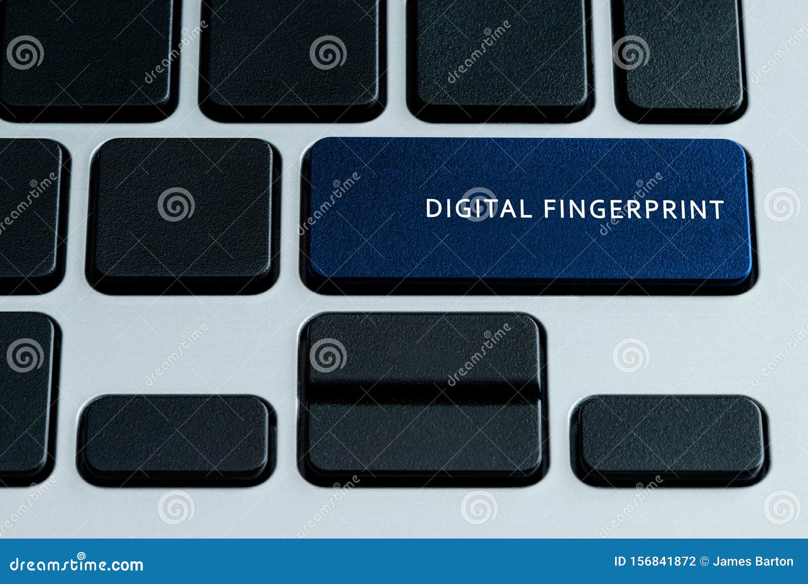 Digital Fingerprint Keyboard Stock Photo - Image of isolated, colorful ...