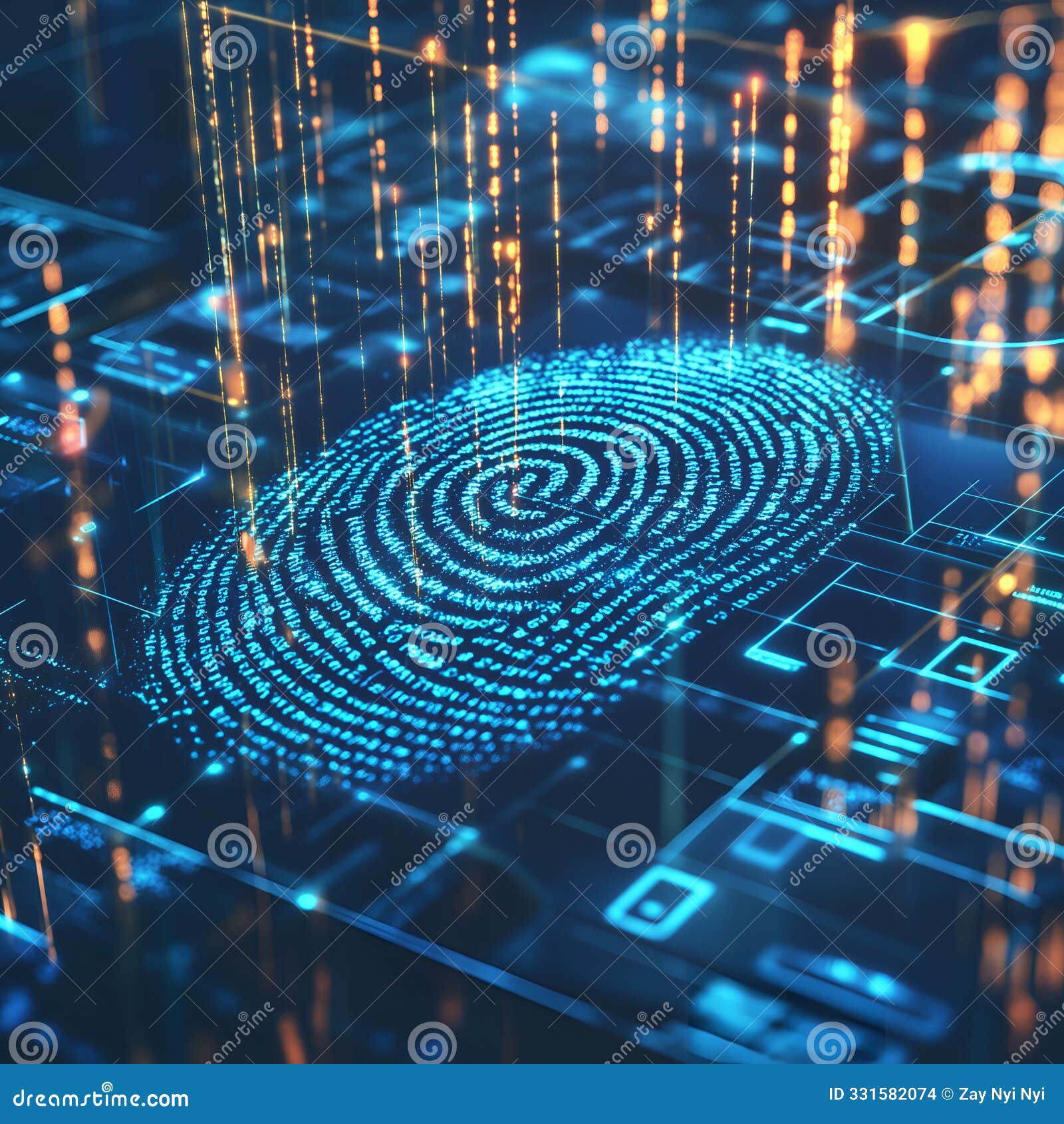 A Digital Fingerprint, Representing Advanced Fingerprint Recognition ...