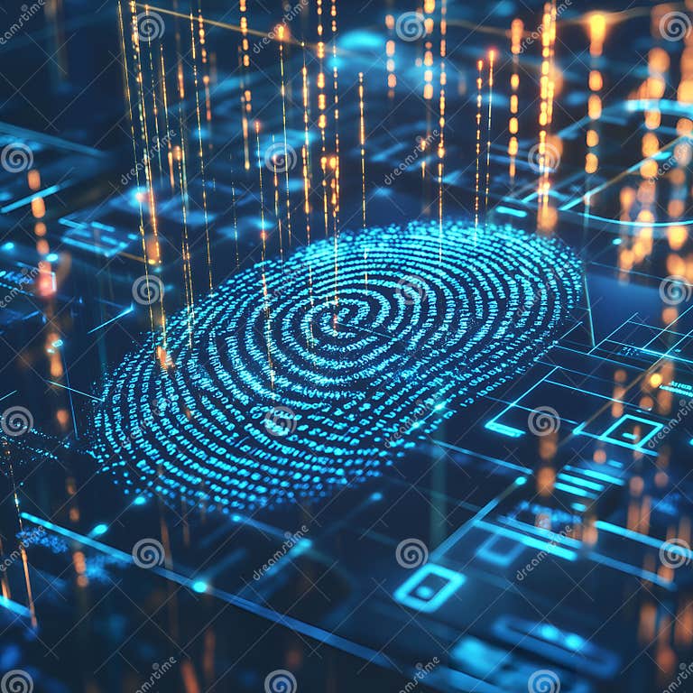 A Digital Fingerprint, Representing Advanced Fingerprint Recognition ...