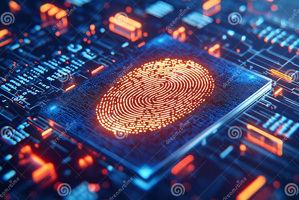 A Digital Fingerprint, Representing Advanced Fingerprint Recognition ...