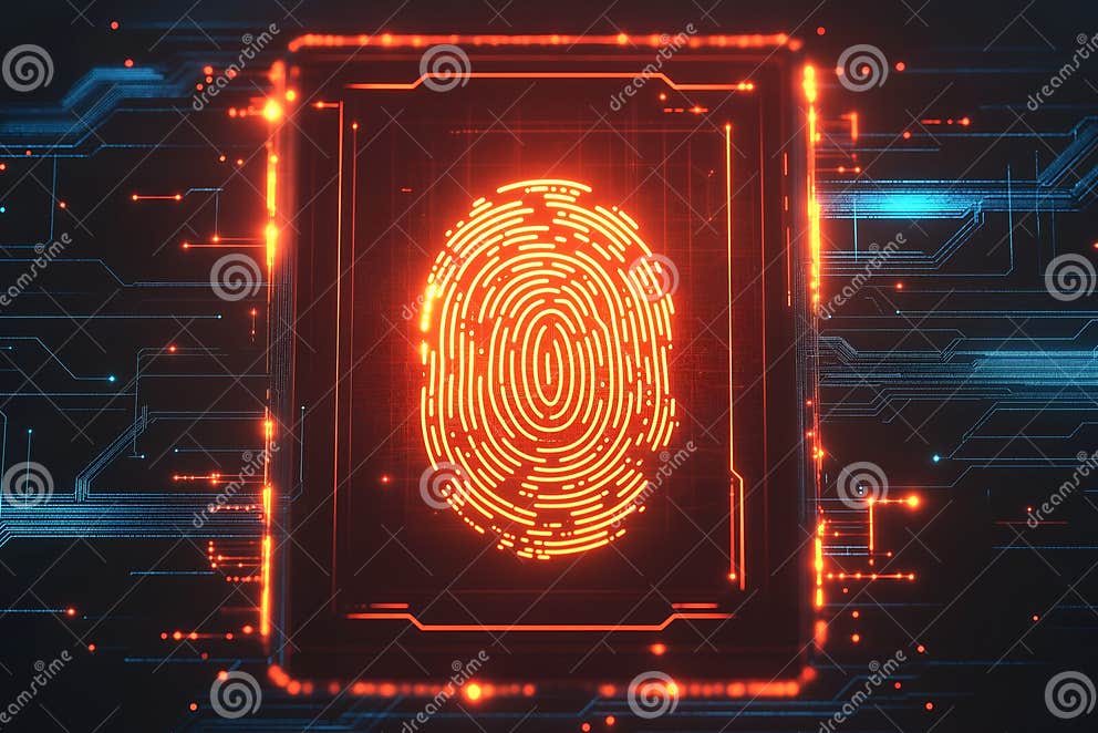 A Digital Fingerprint, Representing Advanced Fingerprint Recognition ...