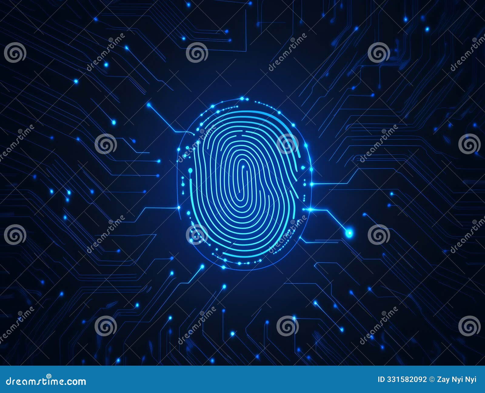 A Digital Fingerprint, Representing Advanced Fingerprint Recognition ...