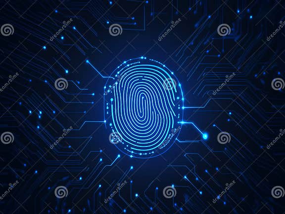 A Digital Fingerprint, Representing Advanced Fingerprint Recognition ...