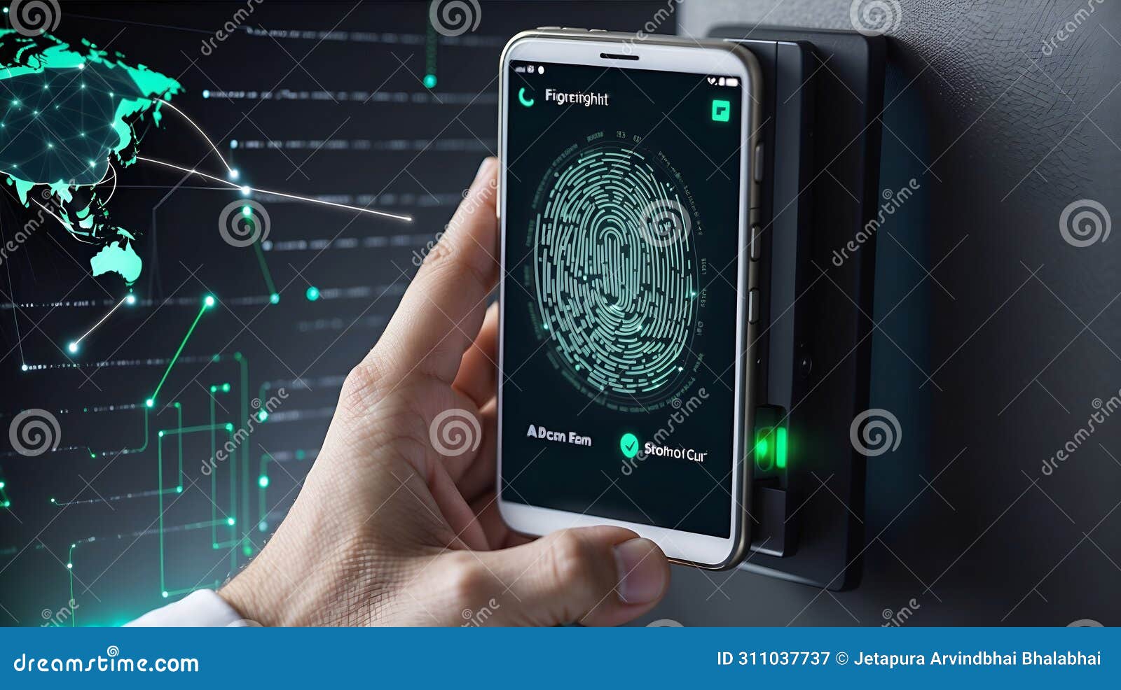 Digital Fingerprint Scanner, Scan Biometric Identity and Access ...