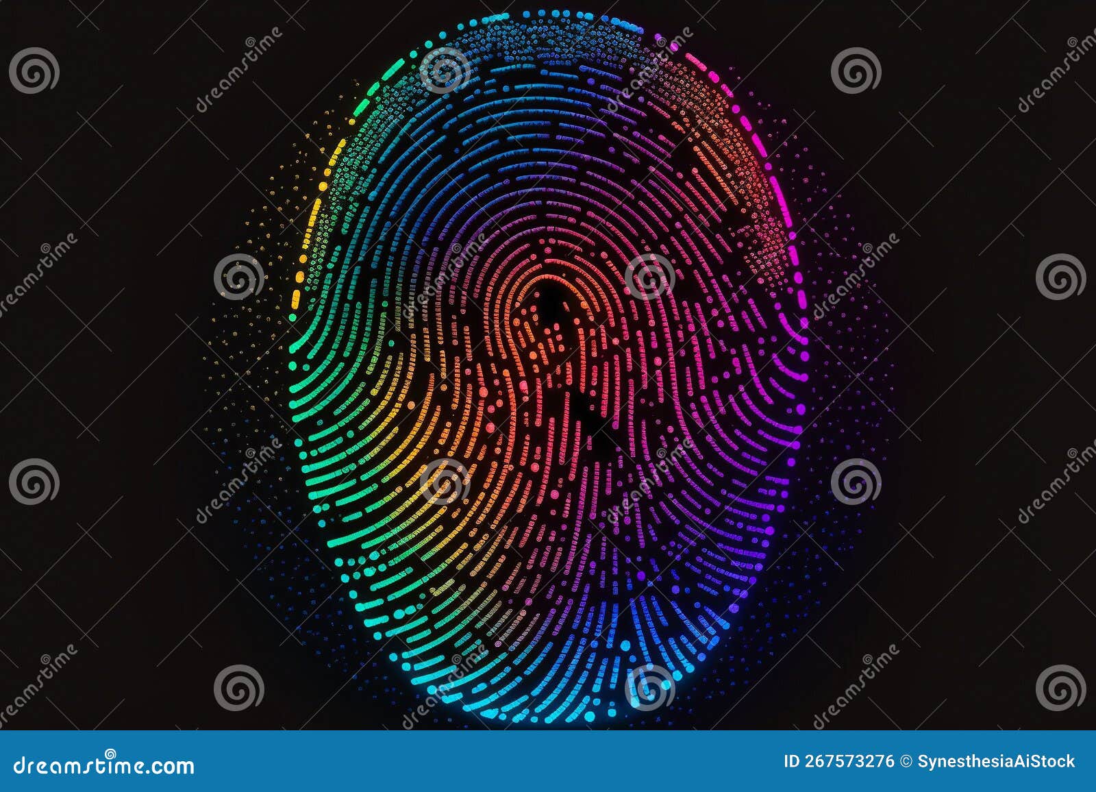 Digital Fingerprint Scanning Verification Process. Future Security ...