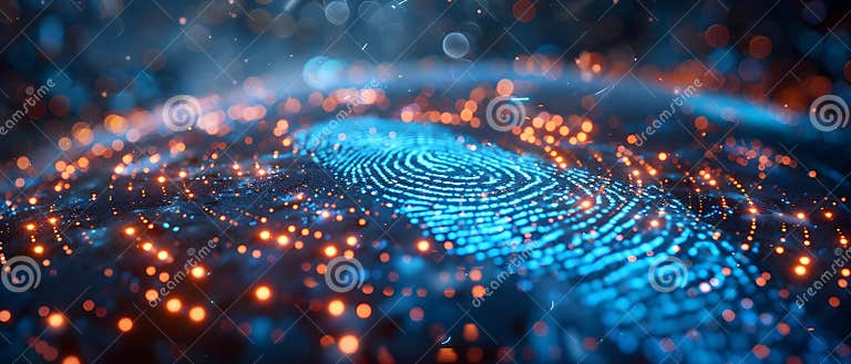 Digital Fingerprint Verification for Secure Access. Concept Biometric Authentication ...