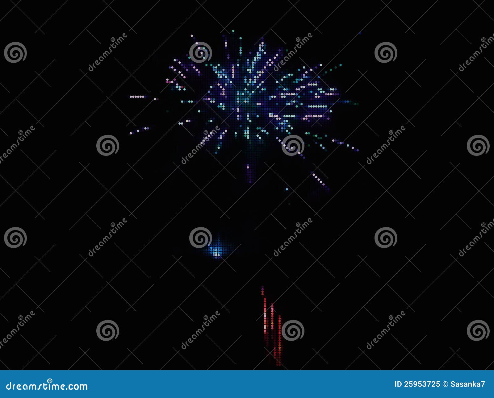 Digital firework stock illustration. Illustration of black - 25953725