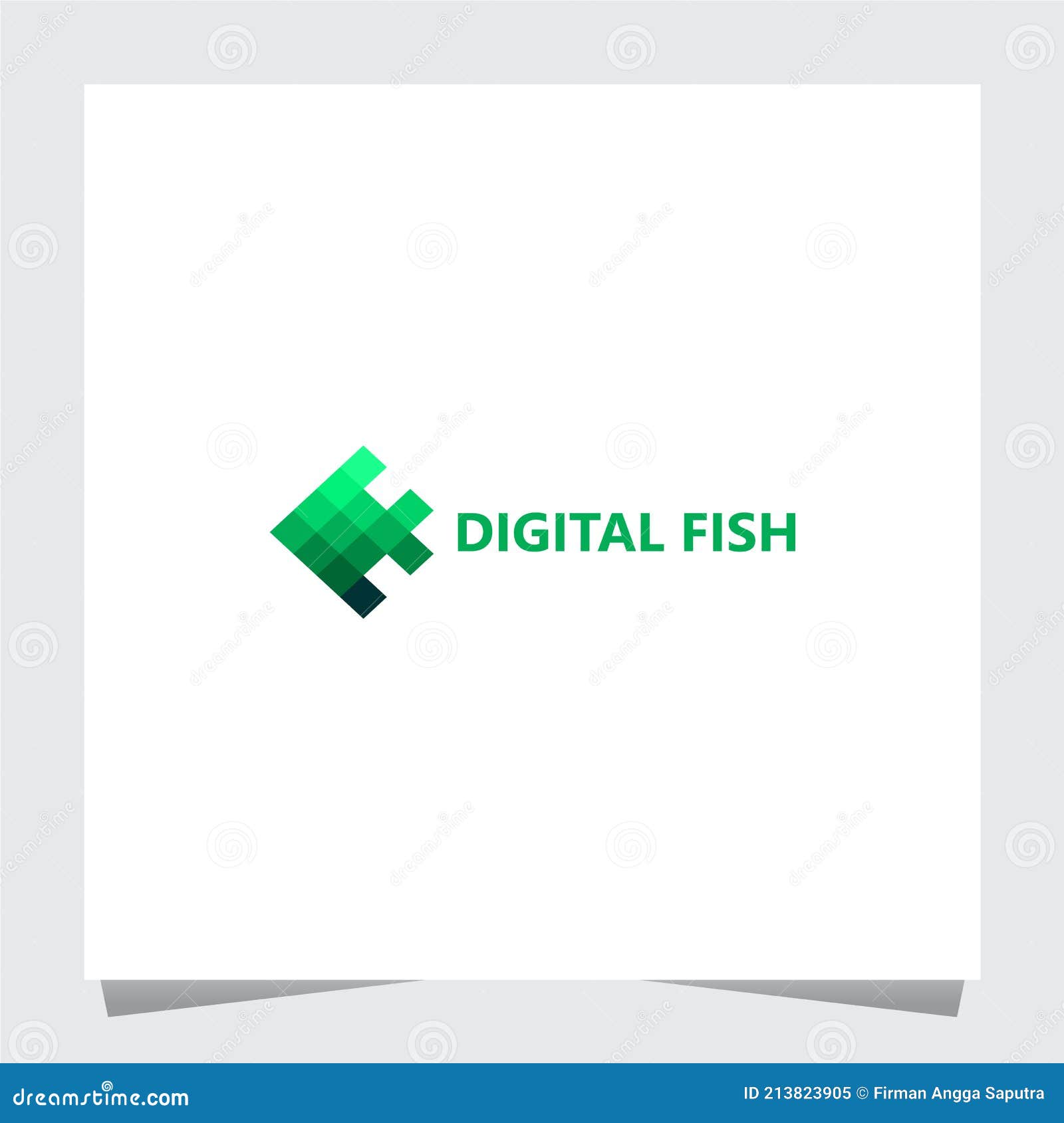 Digital Fish Logo Inspirations Template Stock Vector - Illustration of ...