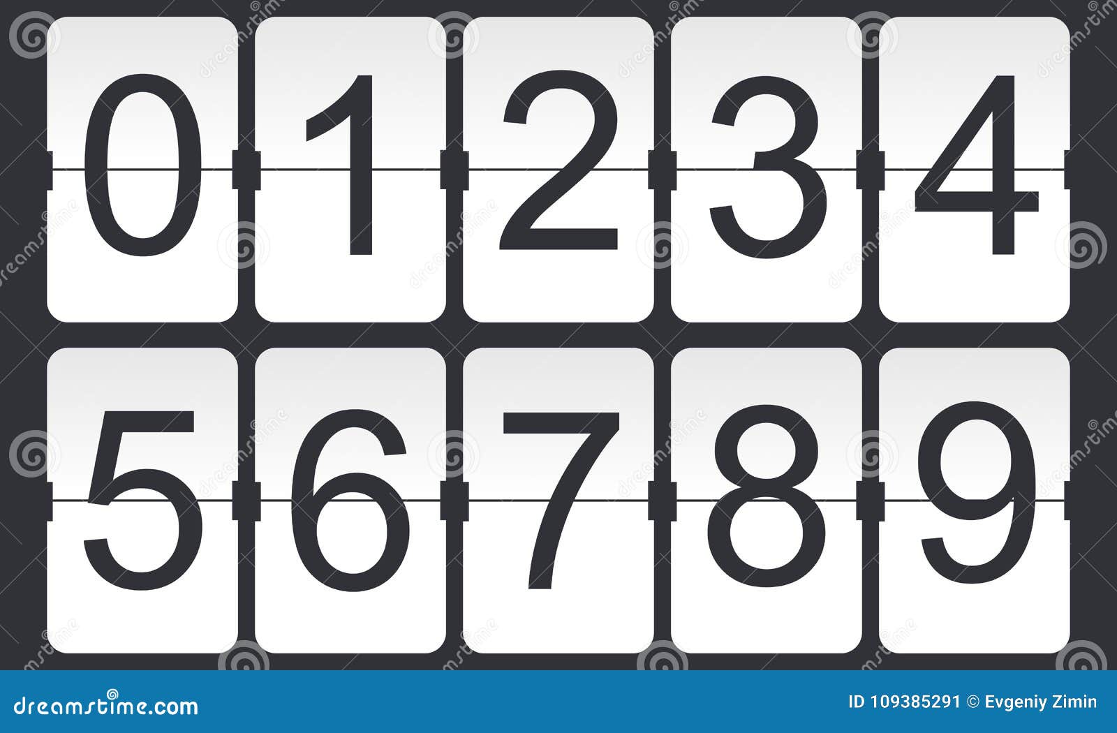 Digital flip numbers stock vector. Illustration of display - 109385291 Digital flip numbers stock vector. Illustration of display - 109385291