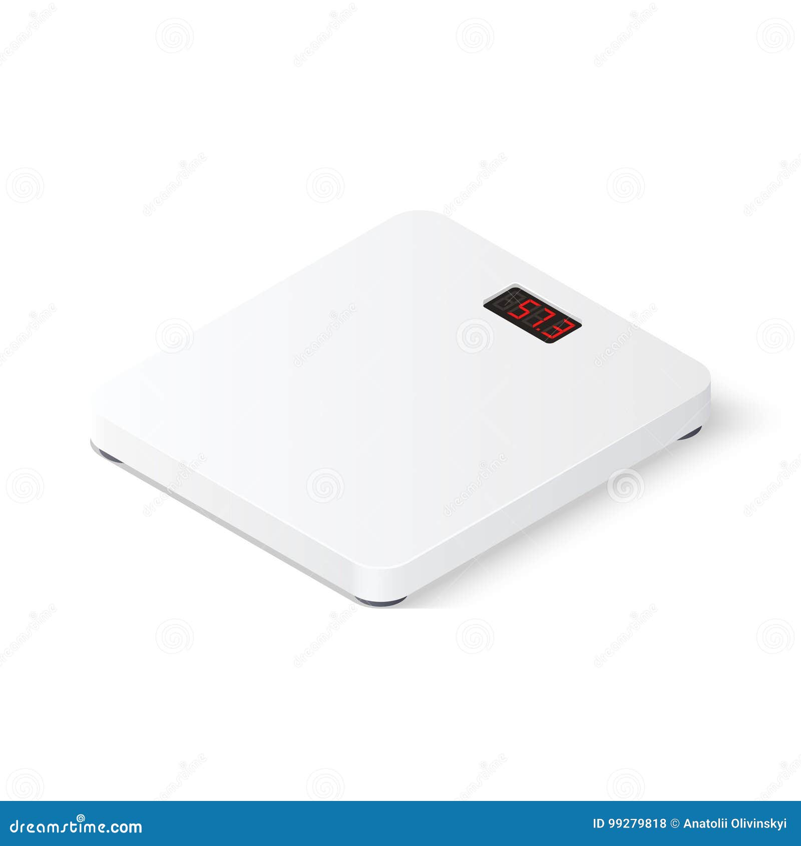 Digital Floor Scales. Isometric Vector Illustration Stock Vector ...