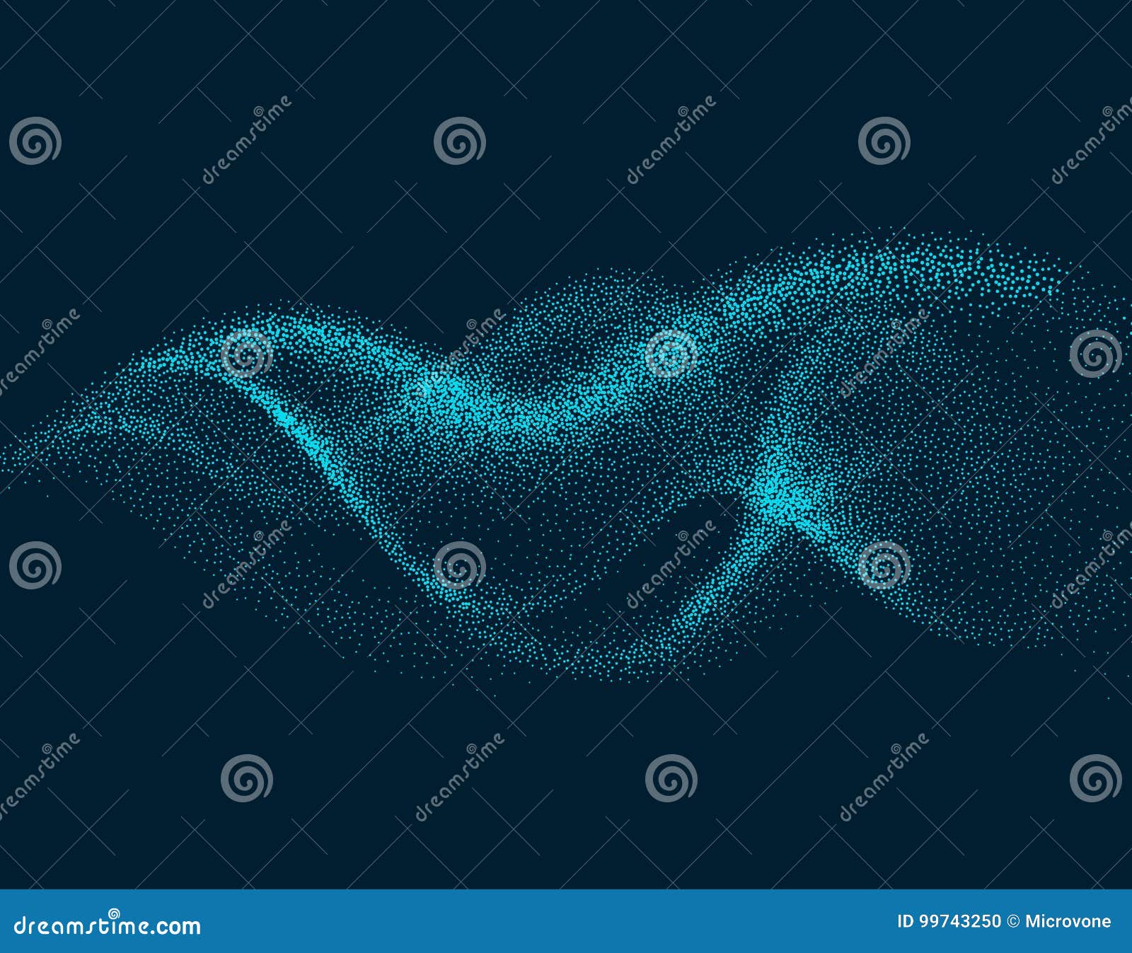 Digital Flow Blockchain Data, Ai Tech, Network Connections In 3d Music ...