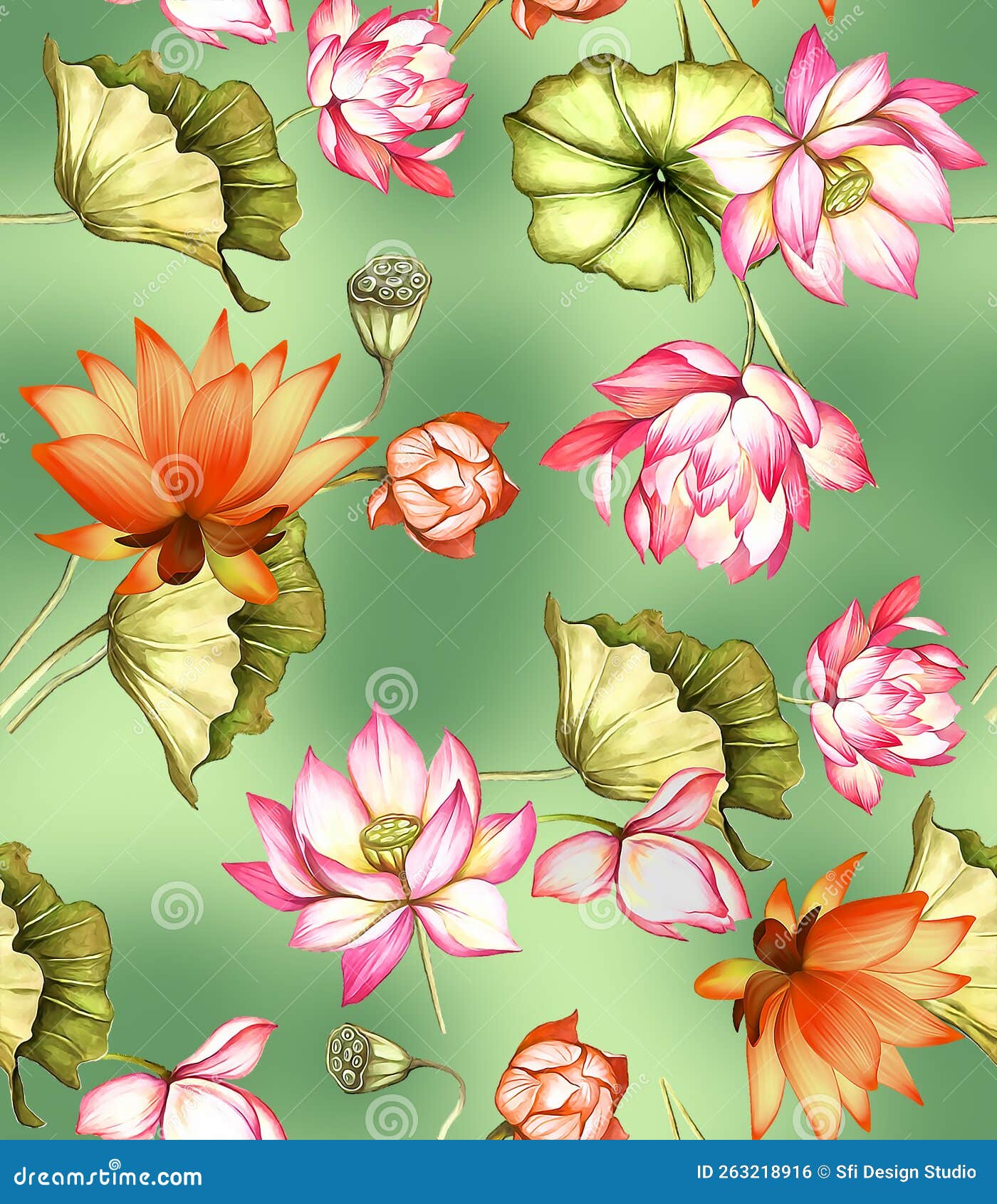 Digital Flower Pattern, Textile Pattern Design, Watercolor Background ...