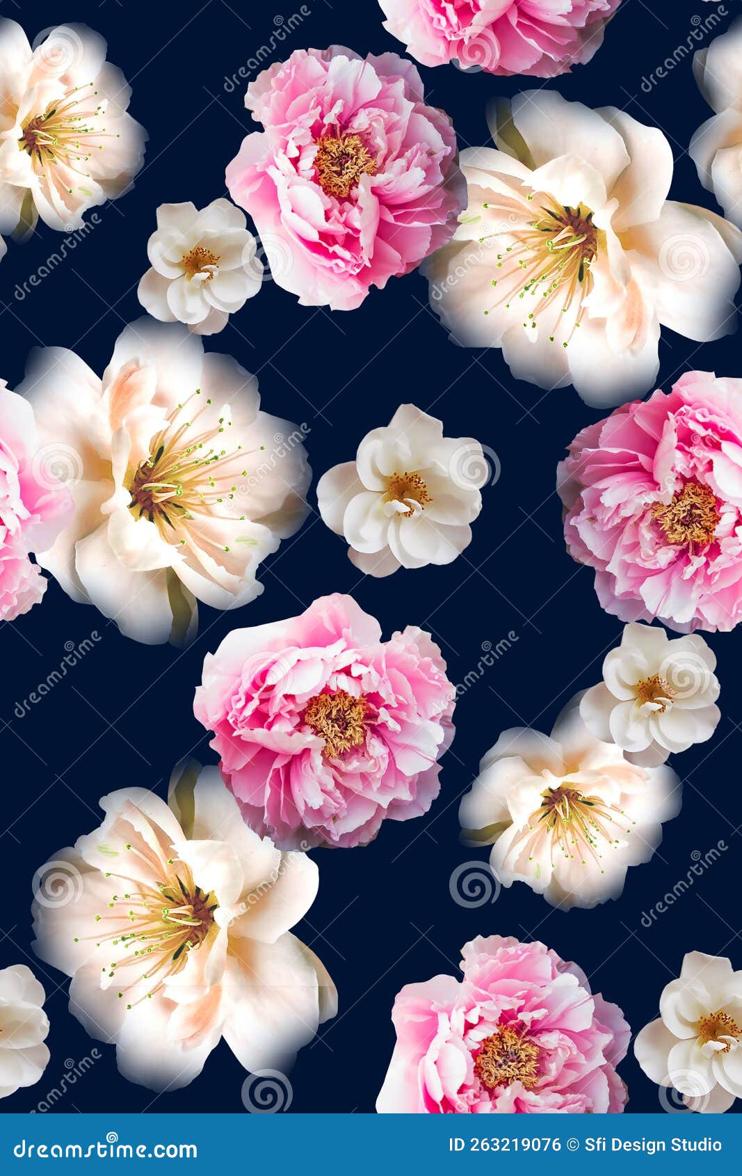 Digital Flower Pattern, Textile Pattern Design, Watercolor Background ...