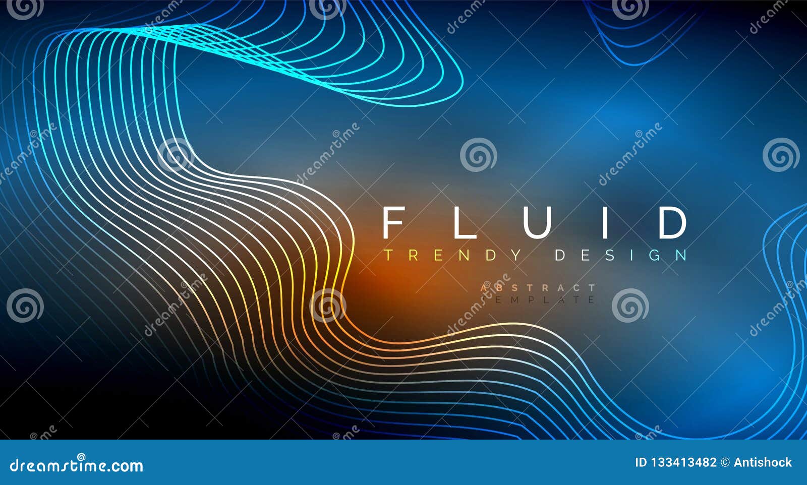Digital Flowing Wave Particles Abstract Background Stock Vector ...