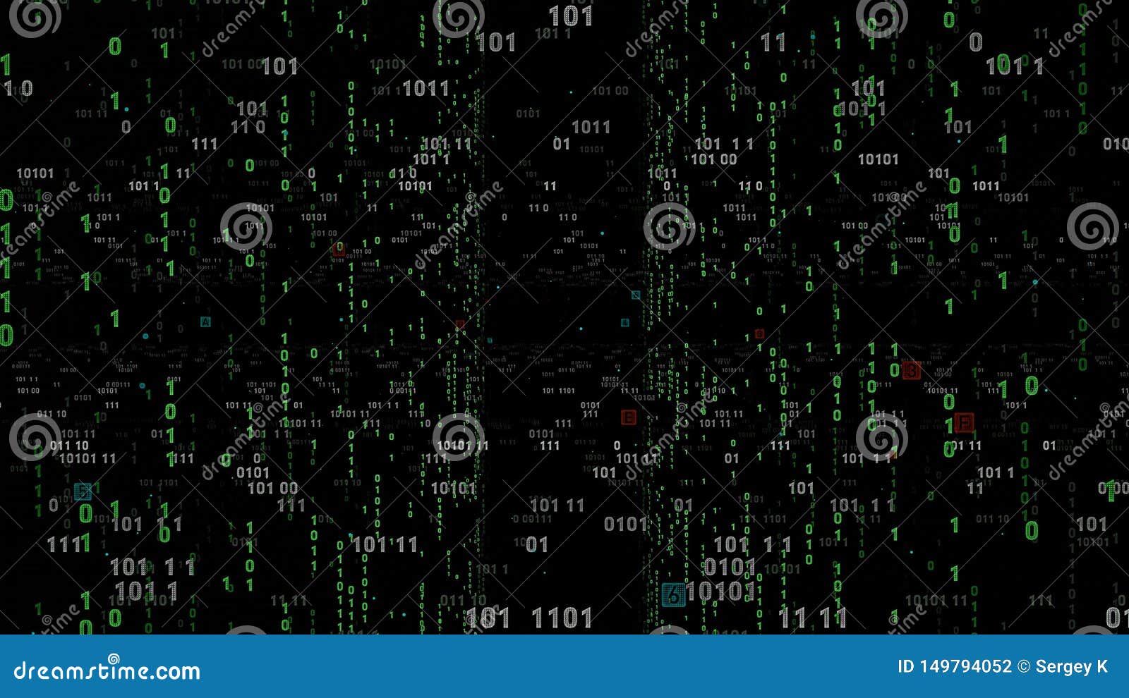 Digital Fly Binary Code Background Loop Data Binary Code Network 4k Loop Animation Stock