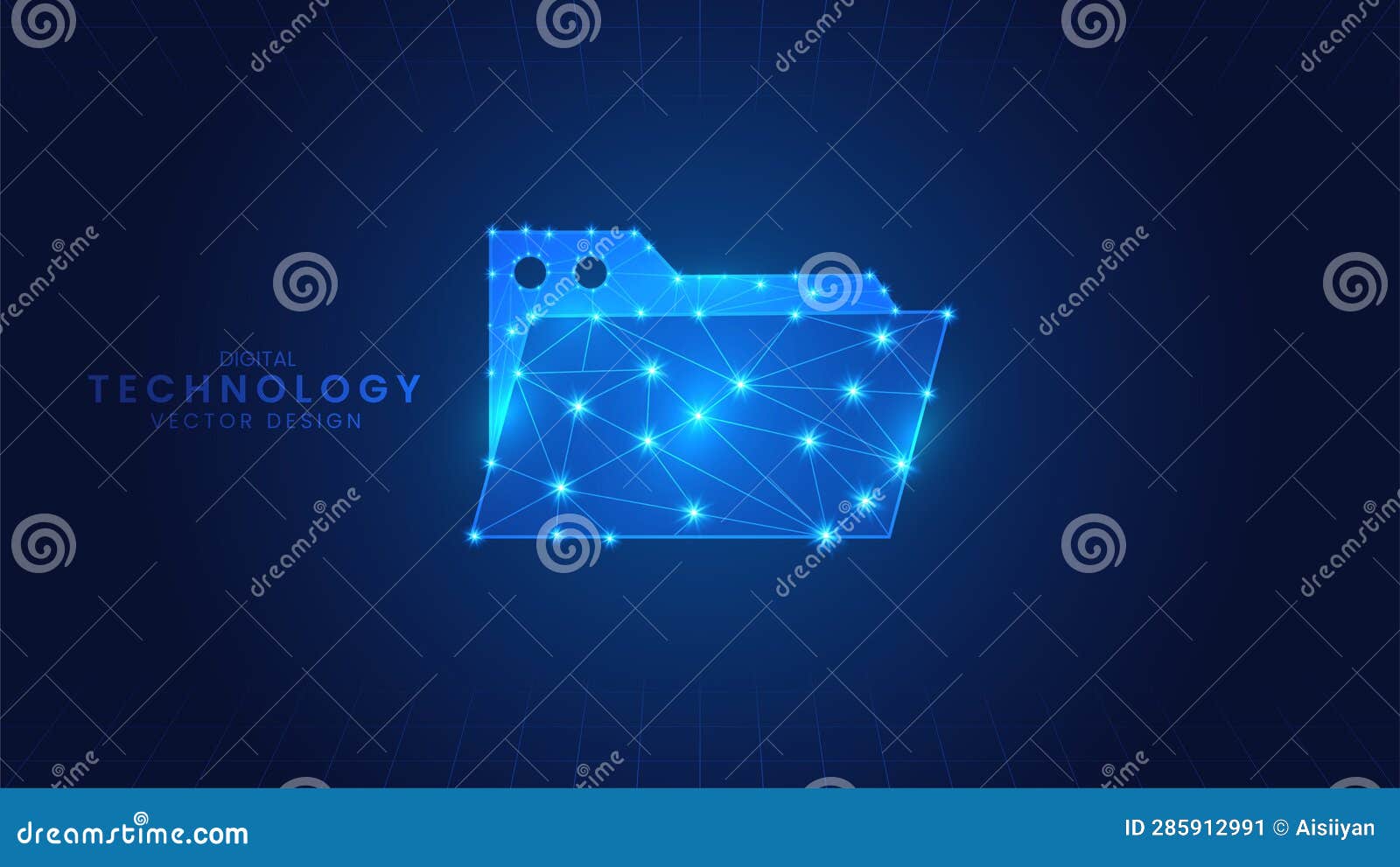 Digital Folder, Document Management System. Digital Technology Concept ...