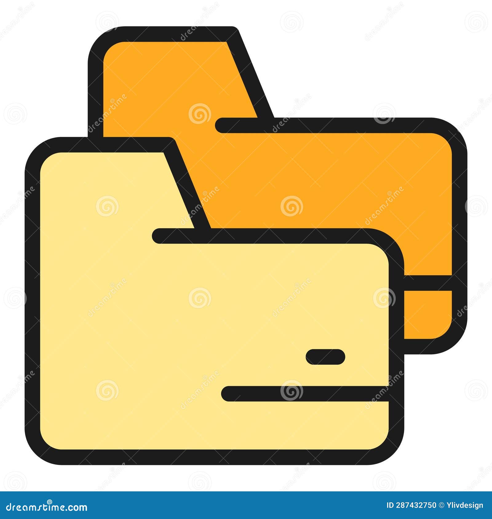 Digital Folder Icon Vector Flat Stock Illustration - Illustration of ...