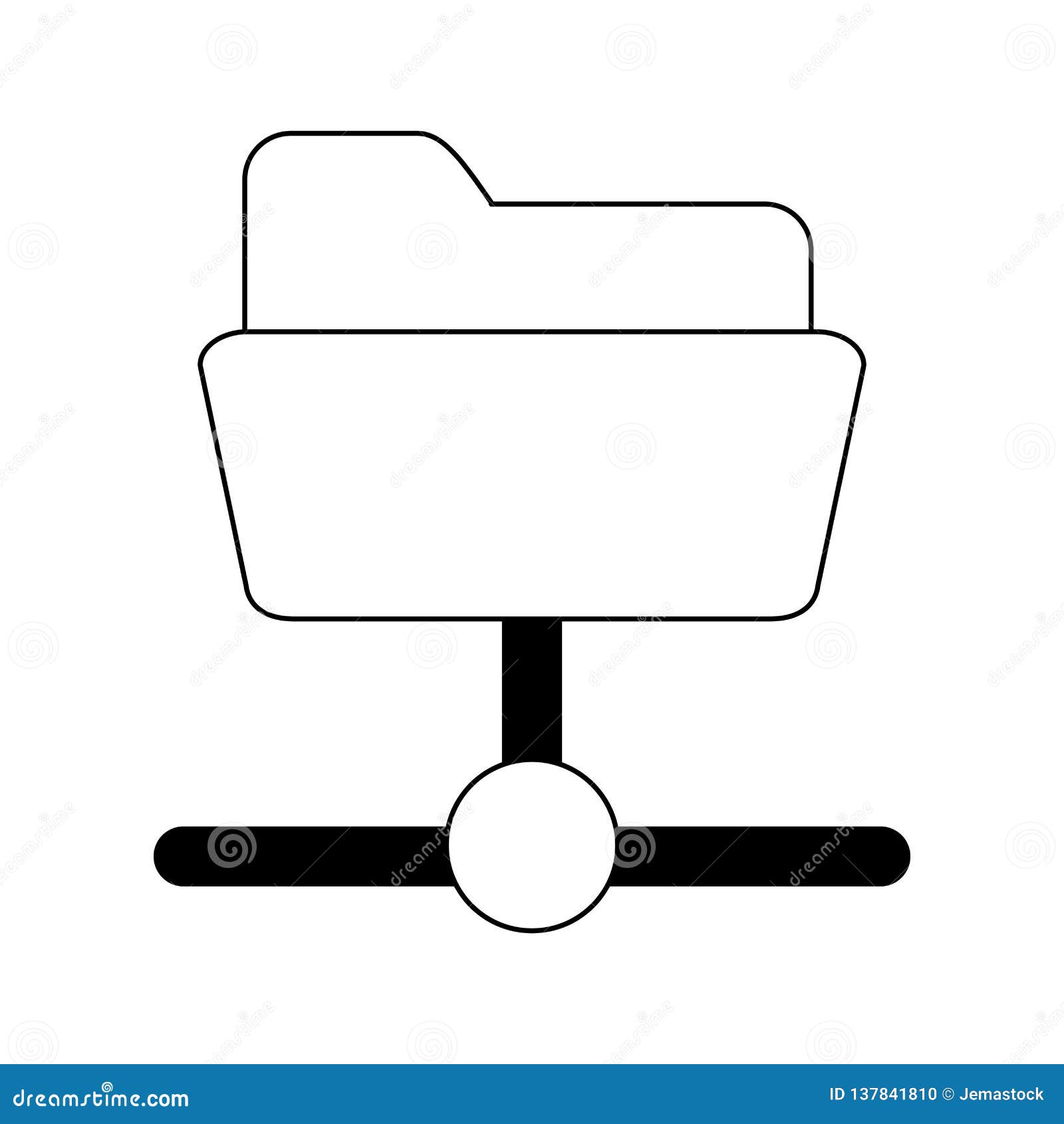 Digital Folder Technology in Black and White Stock Vector ...