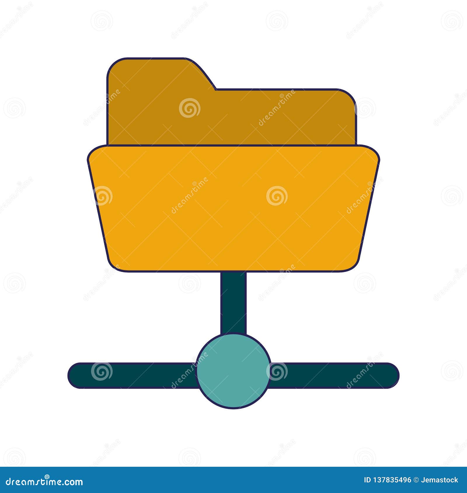 Digital folder technology stock vector. Illustration of folder - 137835496